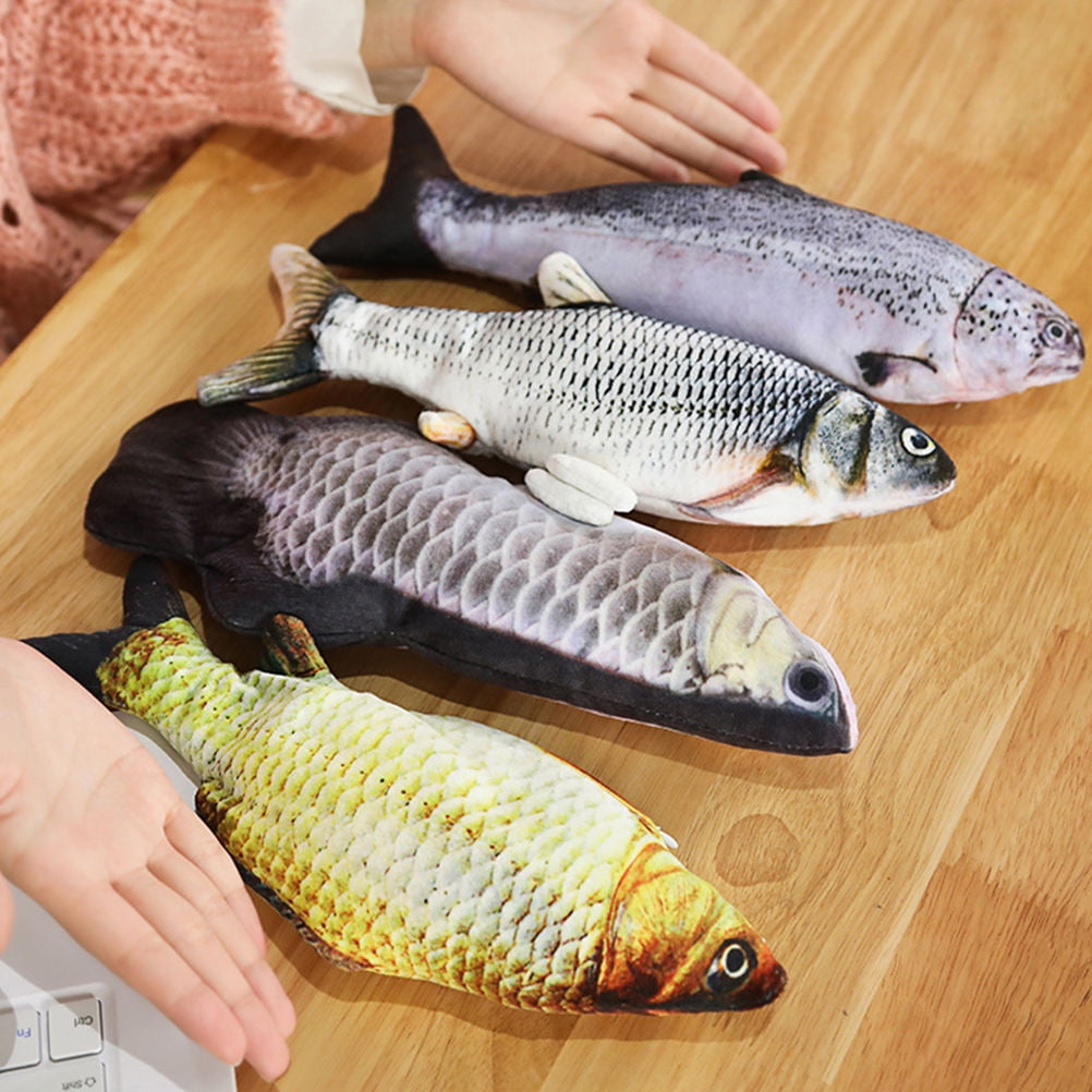Milisten Stuffed Toy Fish Shape Common Style Cat Owners Indoor Playtime ...