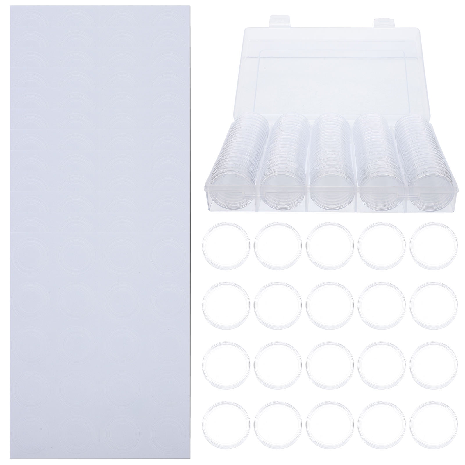 Milisten Coin Collection Supplies Collecting Round Case Medal Storage ...