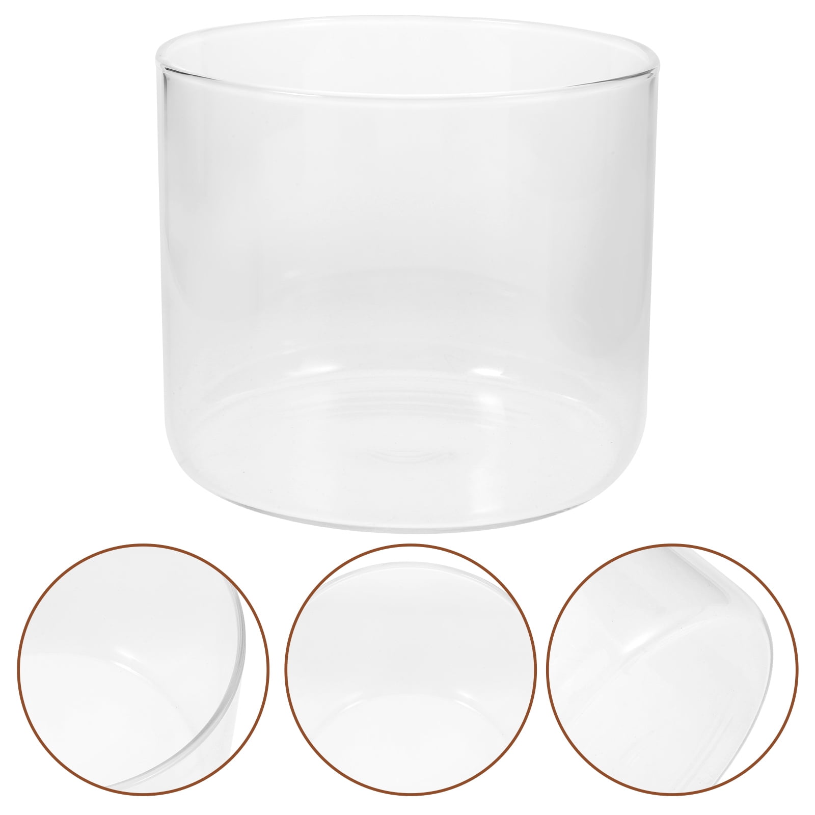 Milisten Desktop Small Aquarium Transparent Fish Bowl Glass Small Fish ...