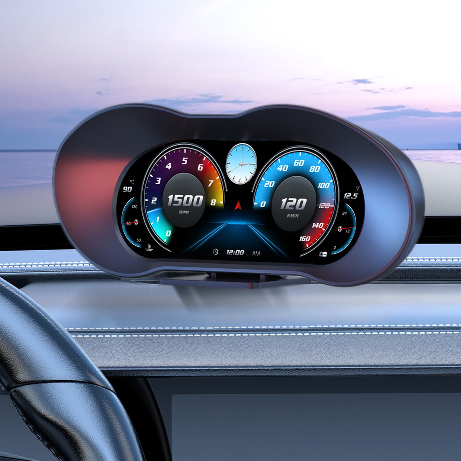 Milisten Smart Car Display with Speedometer, Digital Gauge for Real ...