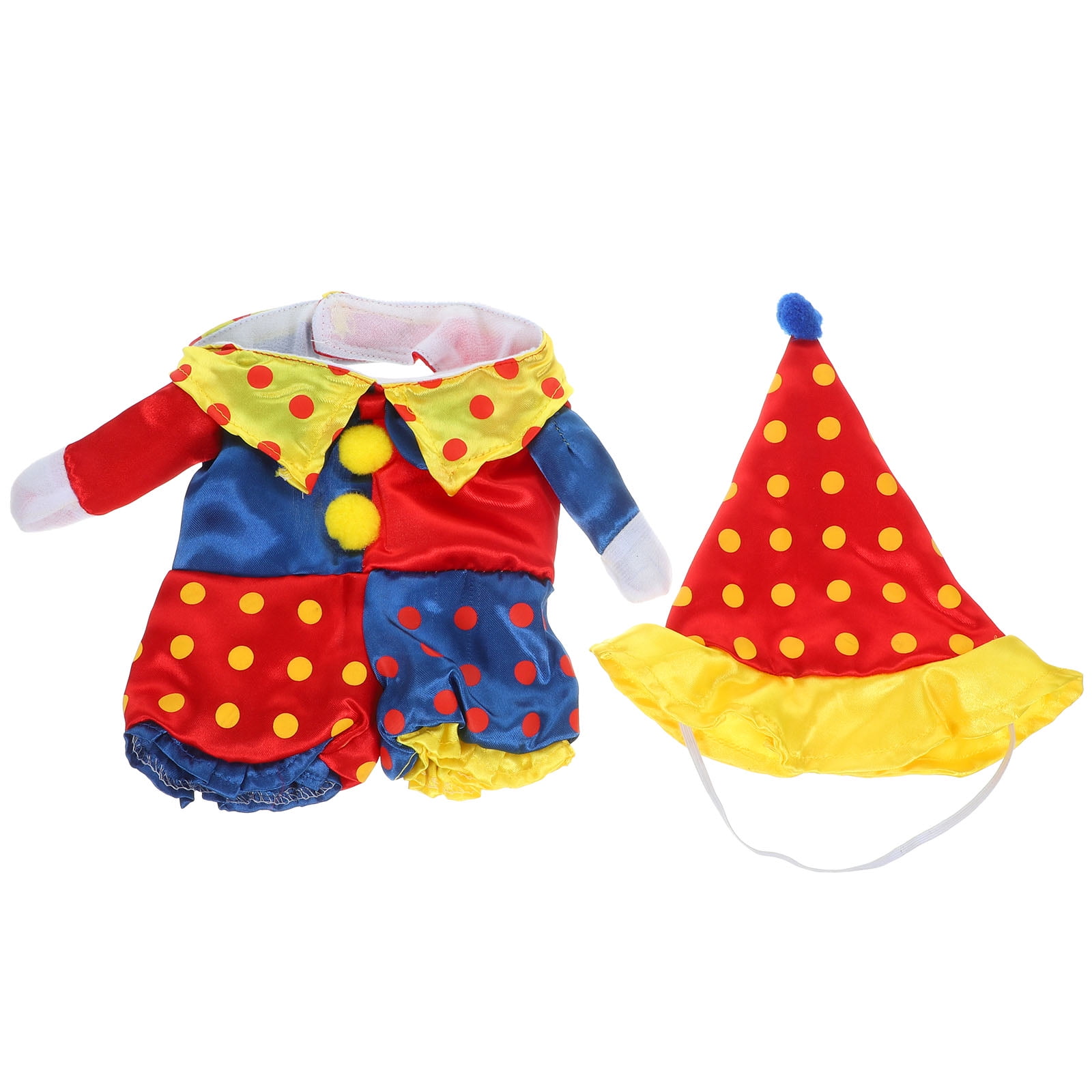Milisten Dog Christmas Clown Costume, Funny Pet Outfit for Small Dogs ...