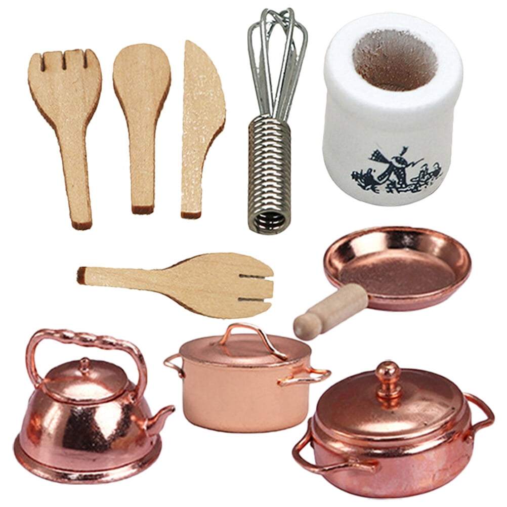 Milisten Dollhouse Kitchen Utensils Miniature Set 10 Pieces for ...