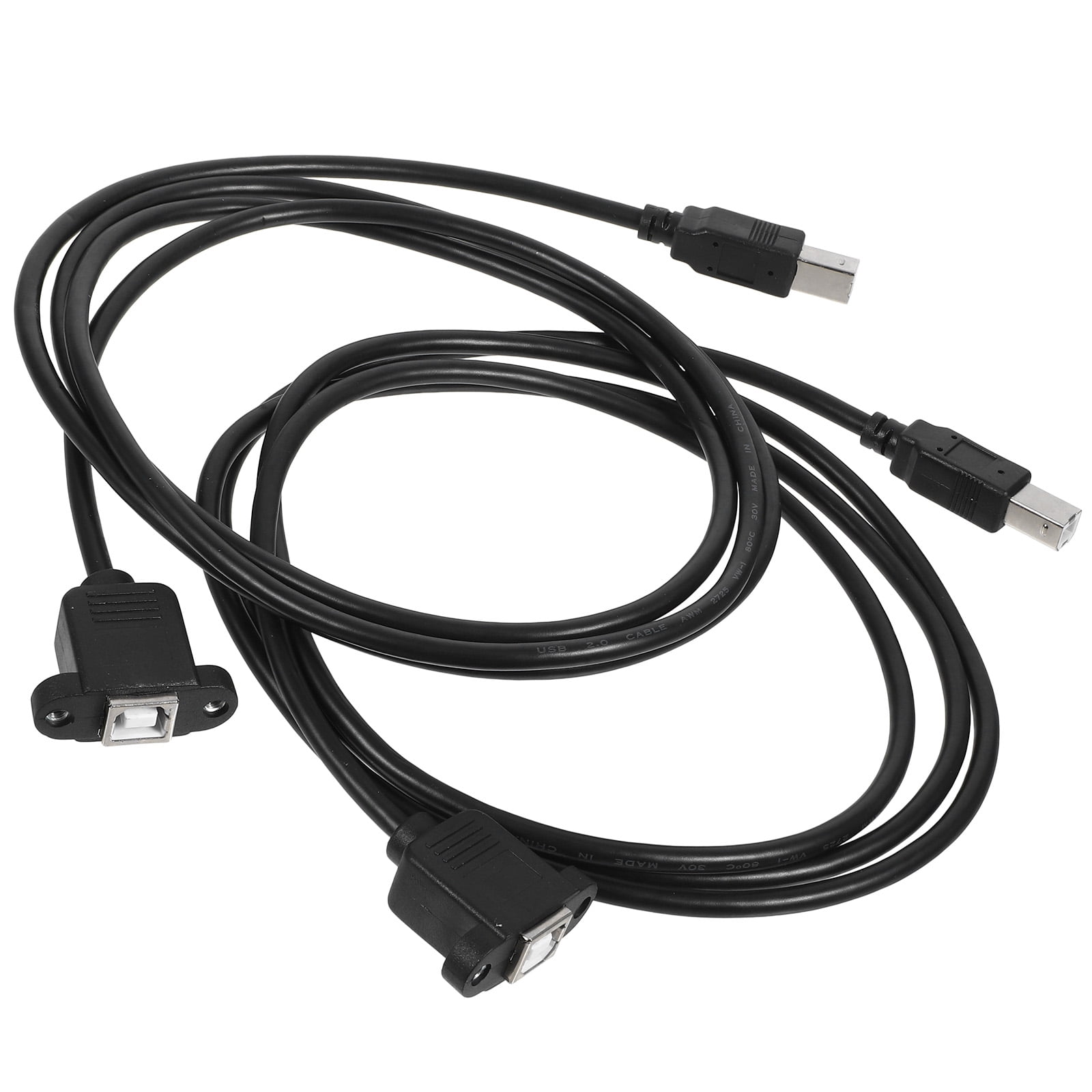 Milisten Printer Extension Printer Cord Black Copper 2Pack - Walmart.com