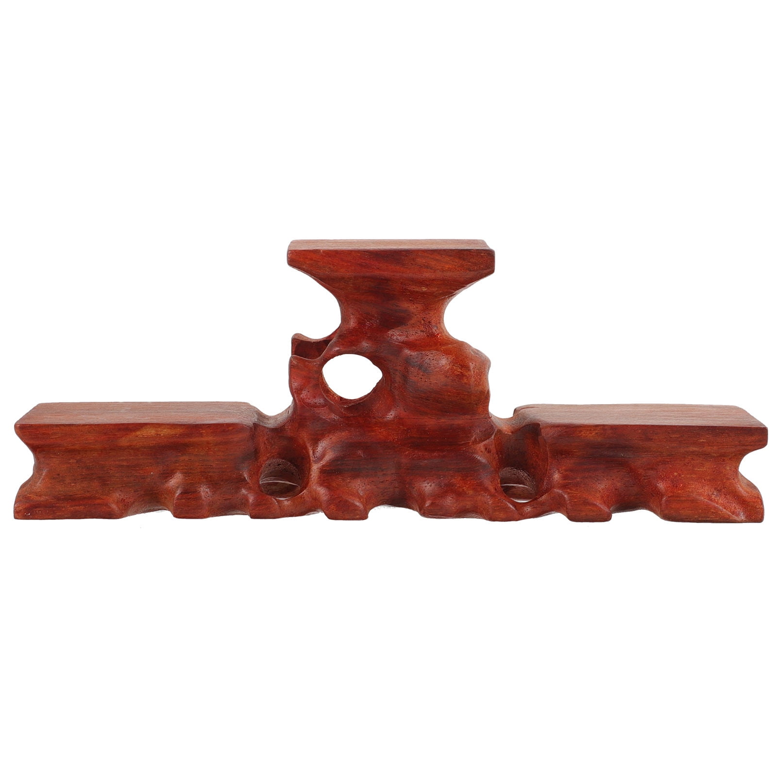 Milisten Flower Display Stand Wooden Base Dark Red Rectangular Statue ...