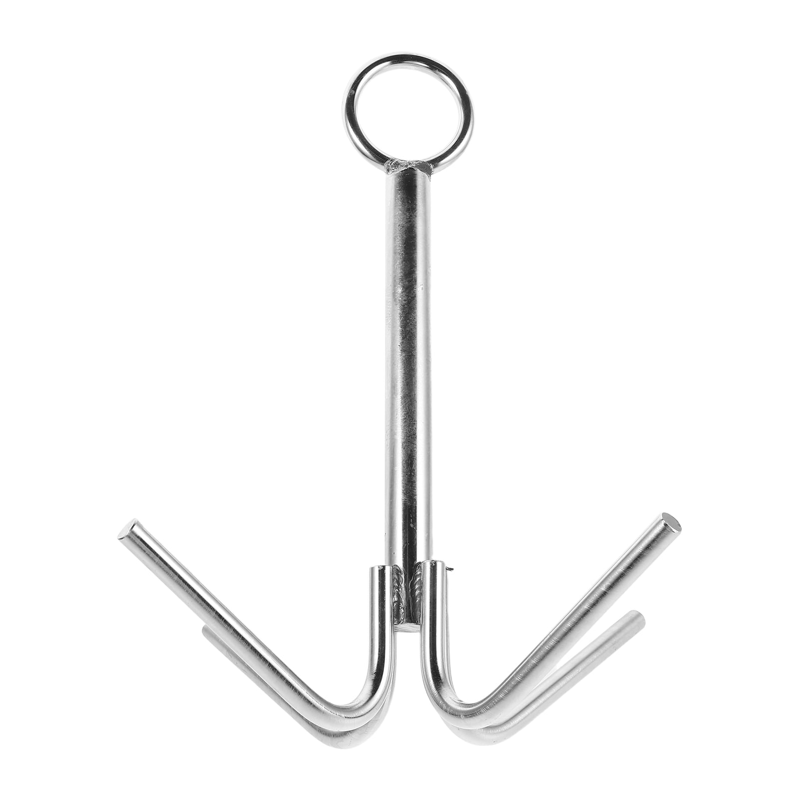 Milisten Plated Silver Stainless Steel Four Claw Grappling Anchor for ...