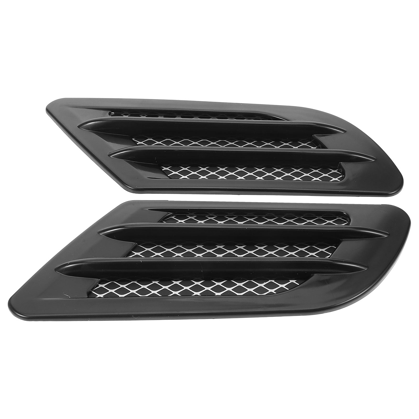 Milisten 1Pair Car Hood Air Intake Vent Sticker Black ABS Material for ...