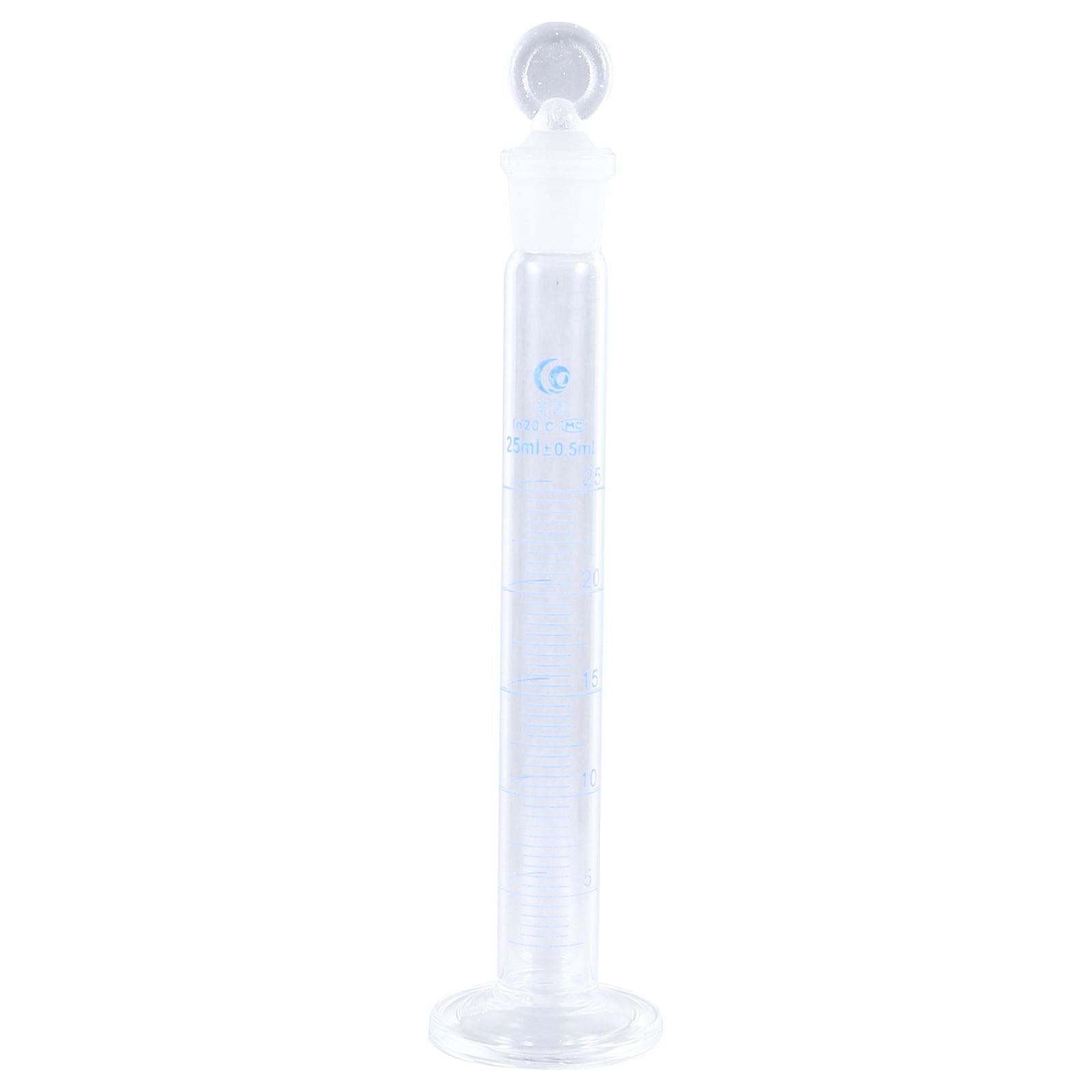 Milisten Glass Measuring Cylinder with Stopper for Laboratory Use 25ml ...