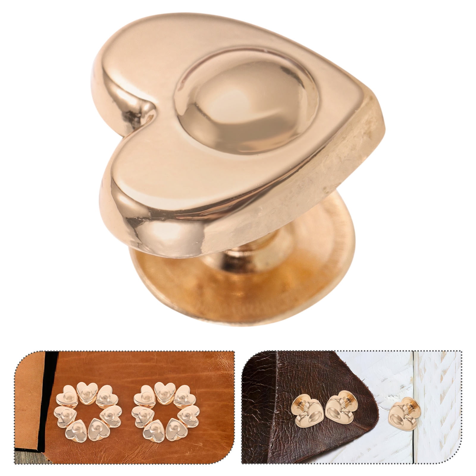 Milisten Golden Zinc Alloy Screwback Rivets for DIY Goods and ...