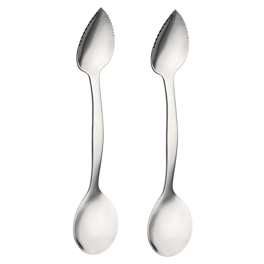 Milisten Grapefruit Spoons 2Pcs Ergonomic Handle Stainless Steel ...