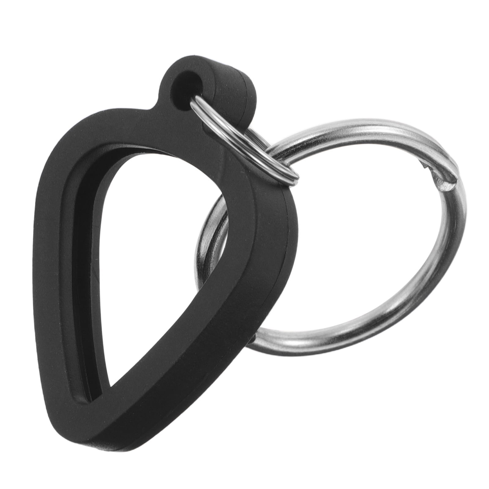 Milisten Guitar Plectrum Holder Black Alloy Silicone Portable Keychain ...