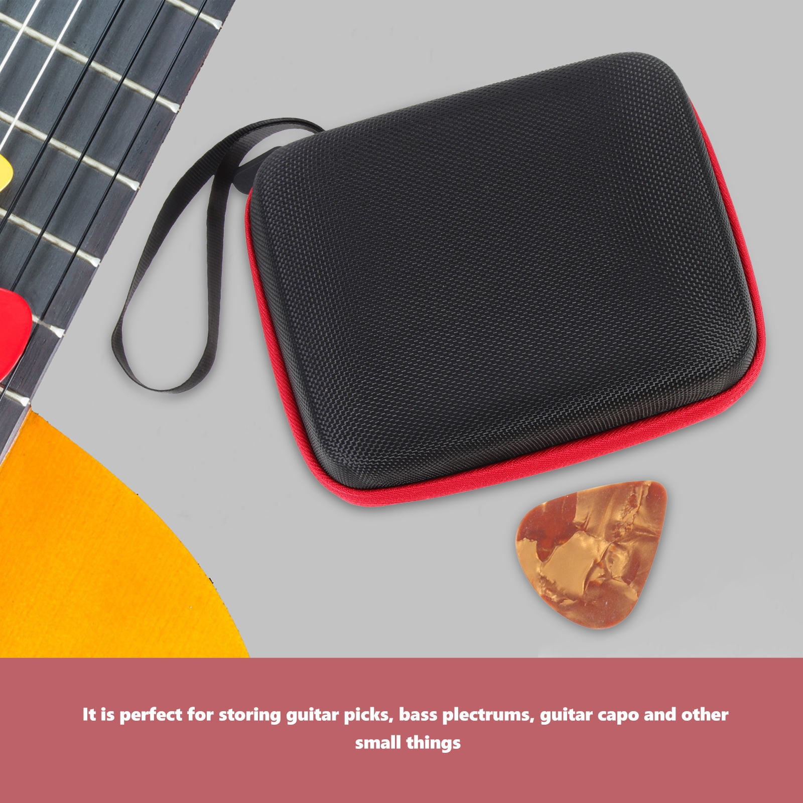 Milisten Guitar Picks Holder Case 1 Set EVA 14x12x5.5cm for Guitarists ...