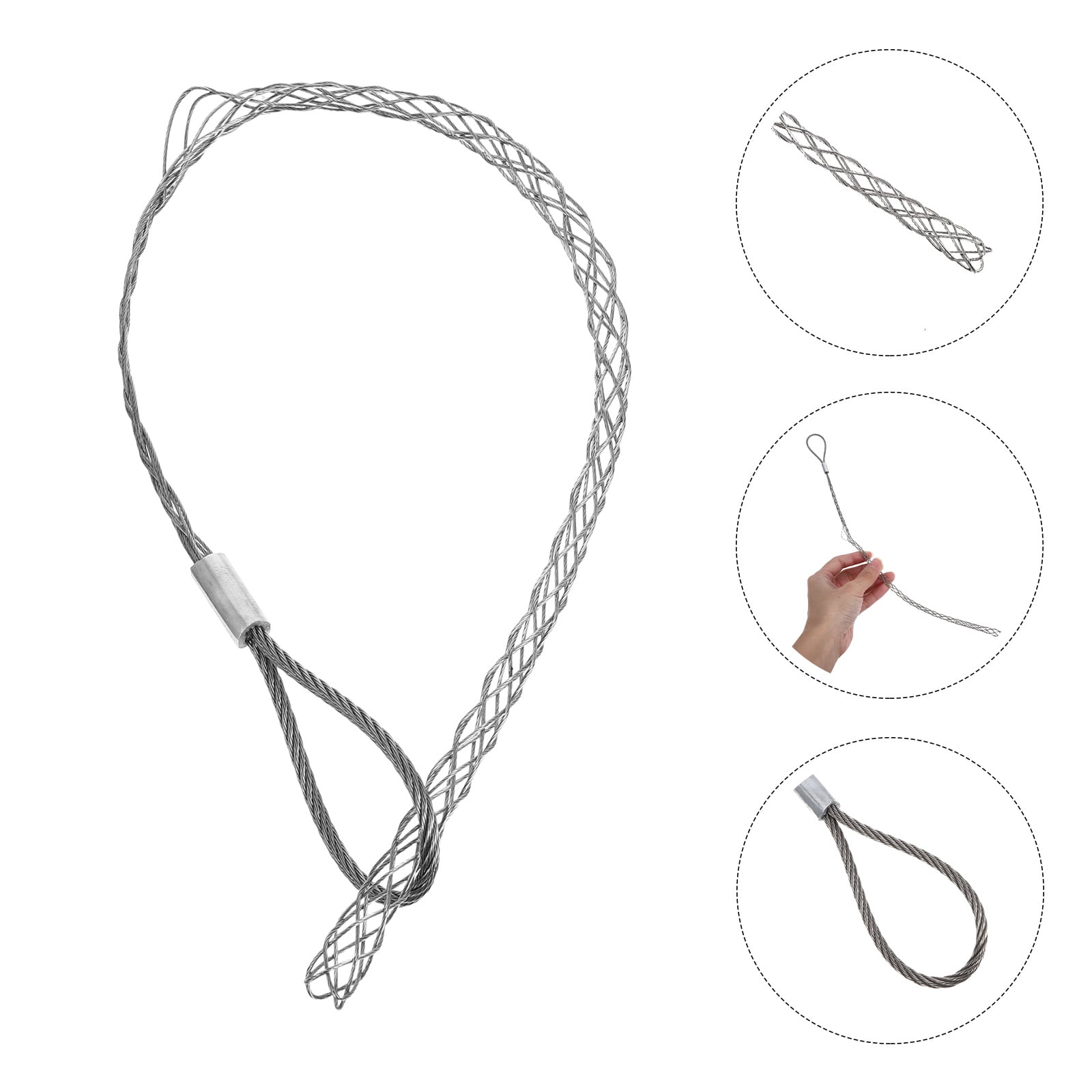 Milisten High Performance Wire Mesh Cover Cable Grip Sock For Pulling ...