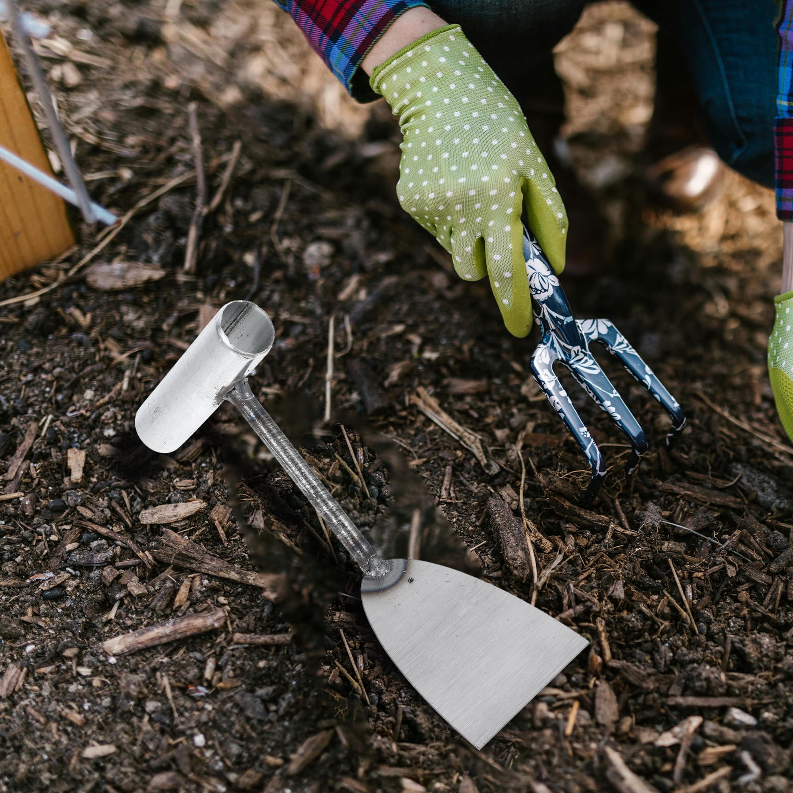 Milisten Gardening Hand Trowel Iron Silver for Shovels 1Pack 7.9x2.4in ...
