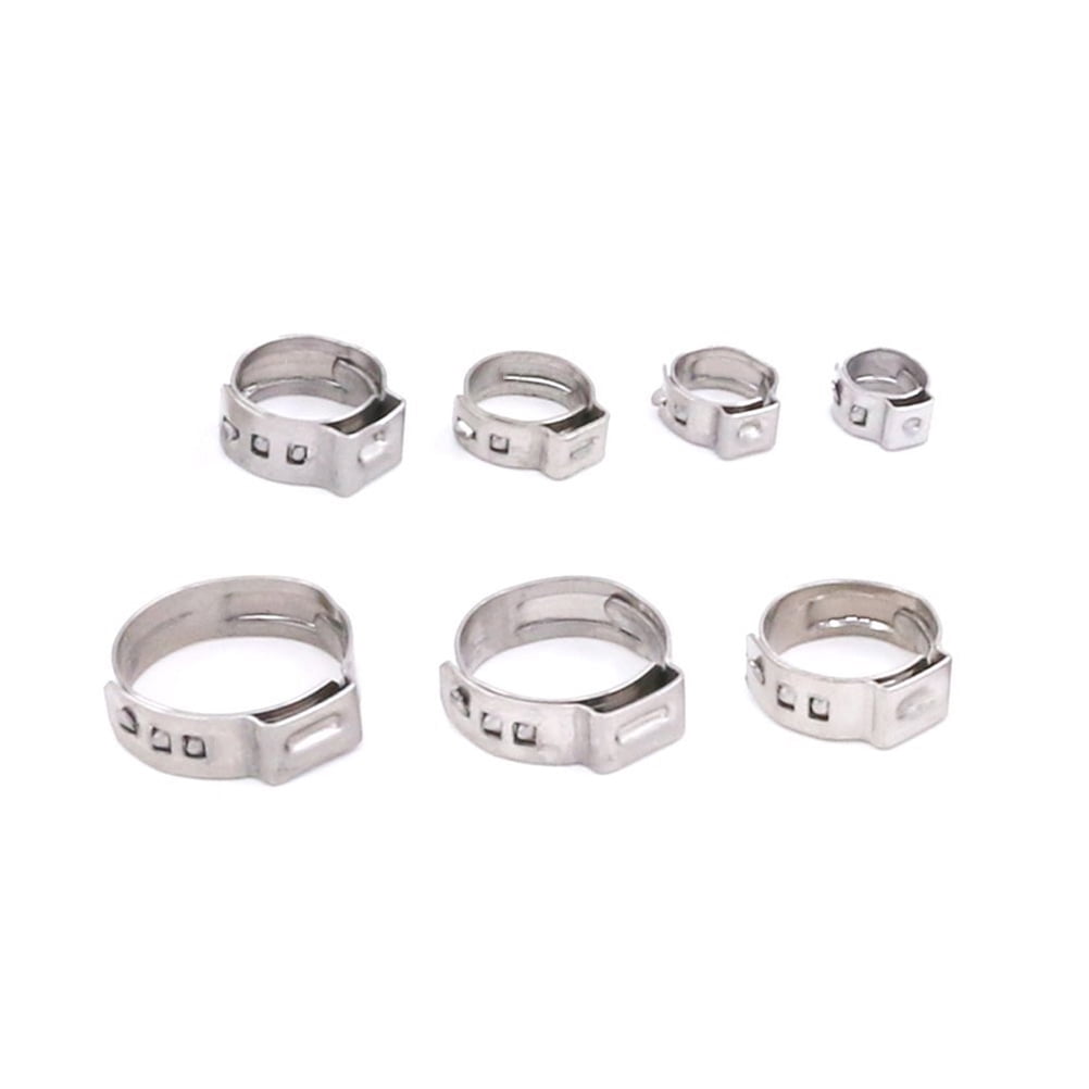 Milisten Hose Clamp Set 304 Stainless Steel 70Pcs Single Ear Clamps For ...