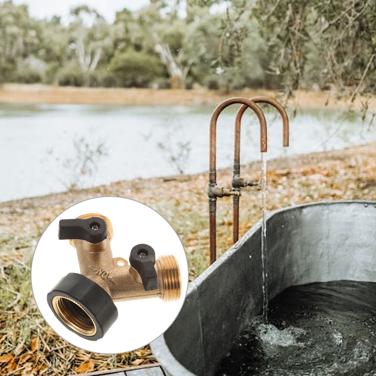 Milisten Hose Connector Copper Hose Splitter Hose Adapter Metal Hose ...