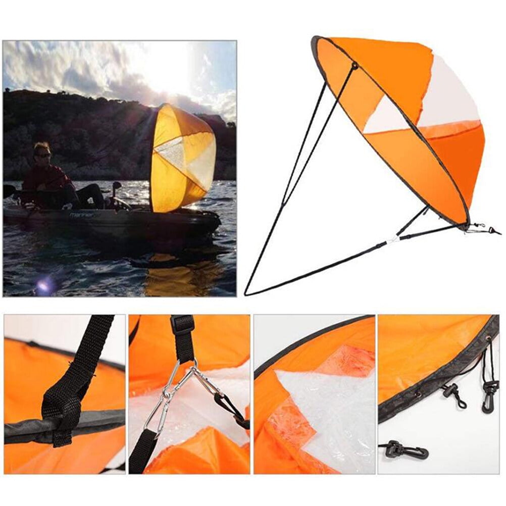 Milisten Downwind Wind Sail Kayak Accessories Orange 1Pack - Walmart.com