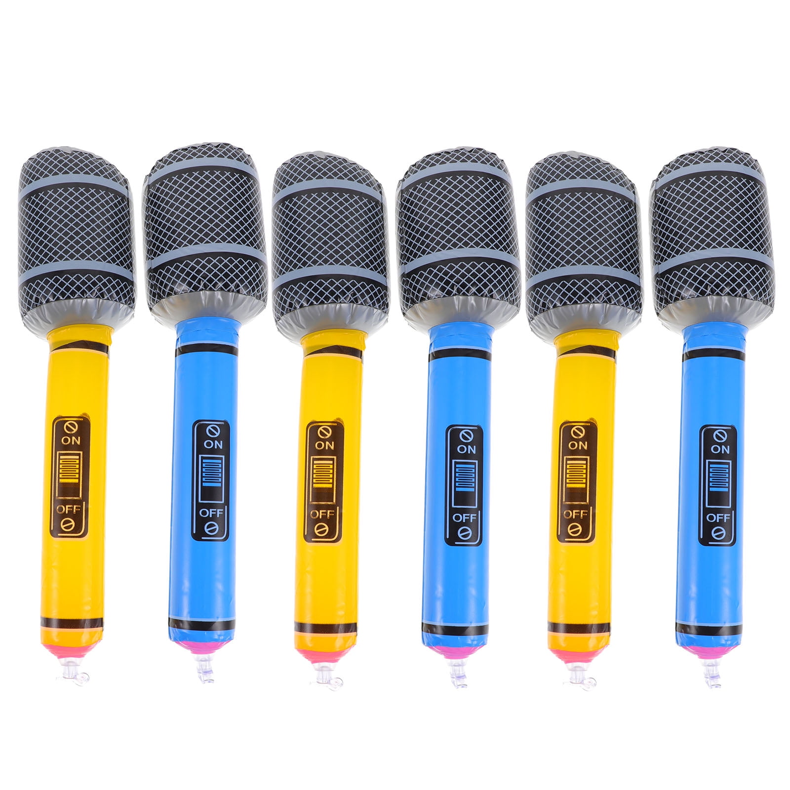 Milisten Kids Toy Microphone Prop 6Pcs Giant Shape Inflatable Party ...