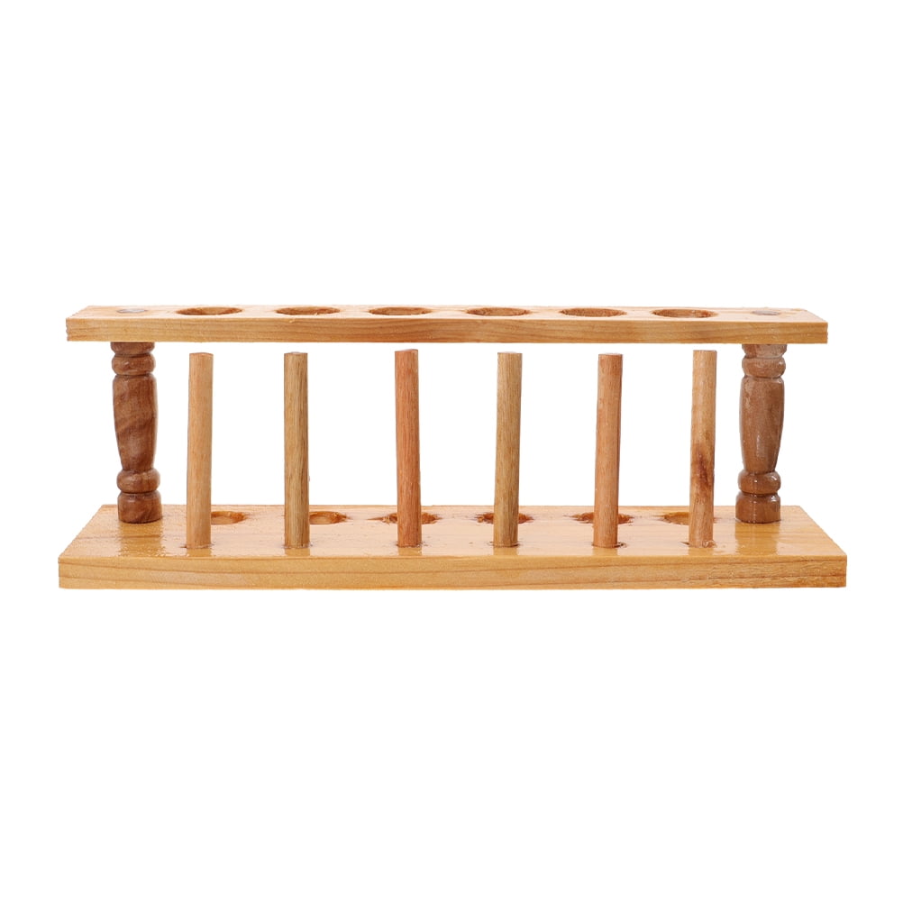 Milisten Lab Tube Holder Wood Test Tube Rack for Scientific Research ...