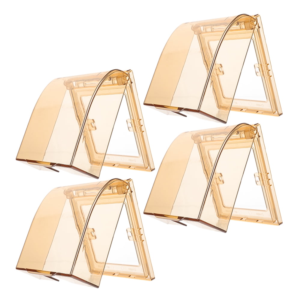 Milisten 4Pcs Light Brown Socket Box Weatherproof Protective Cover for ...