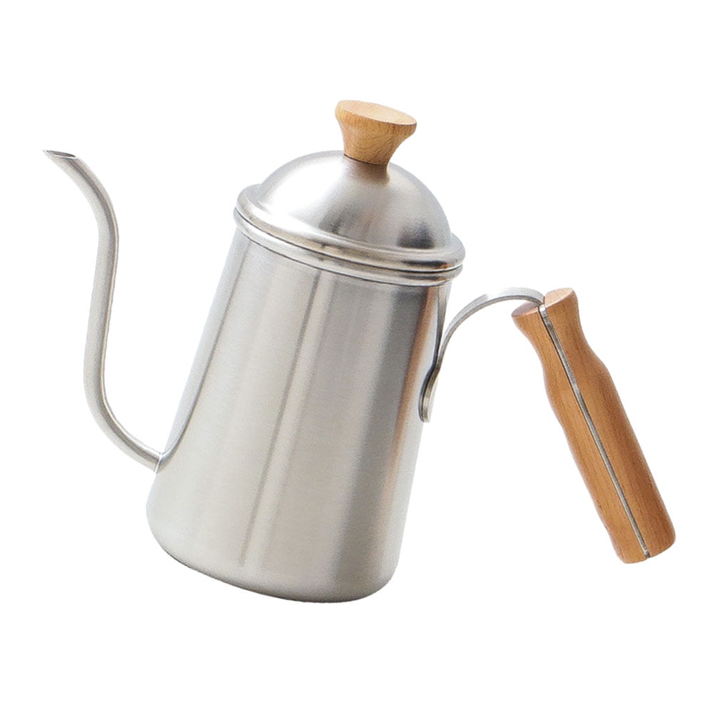 Milisten Long Spout Kettle with Wooden Insulation for Brewing 1Pcs ...