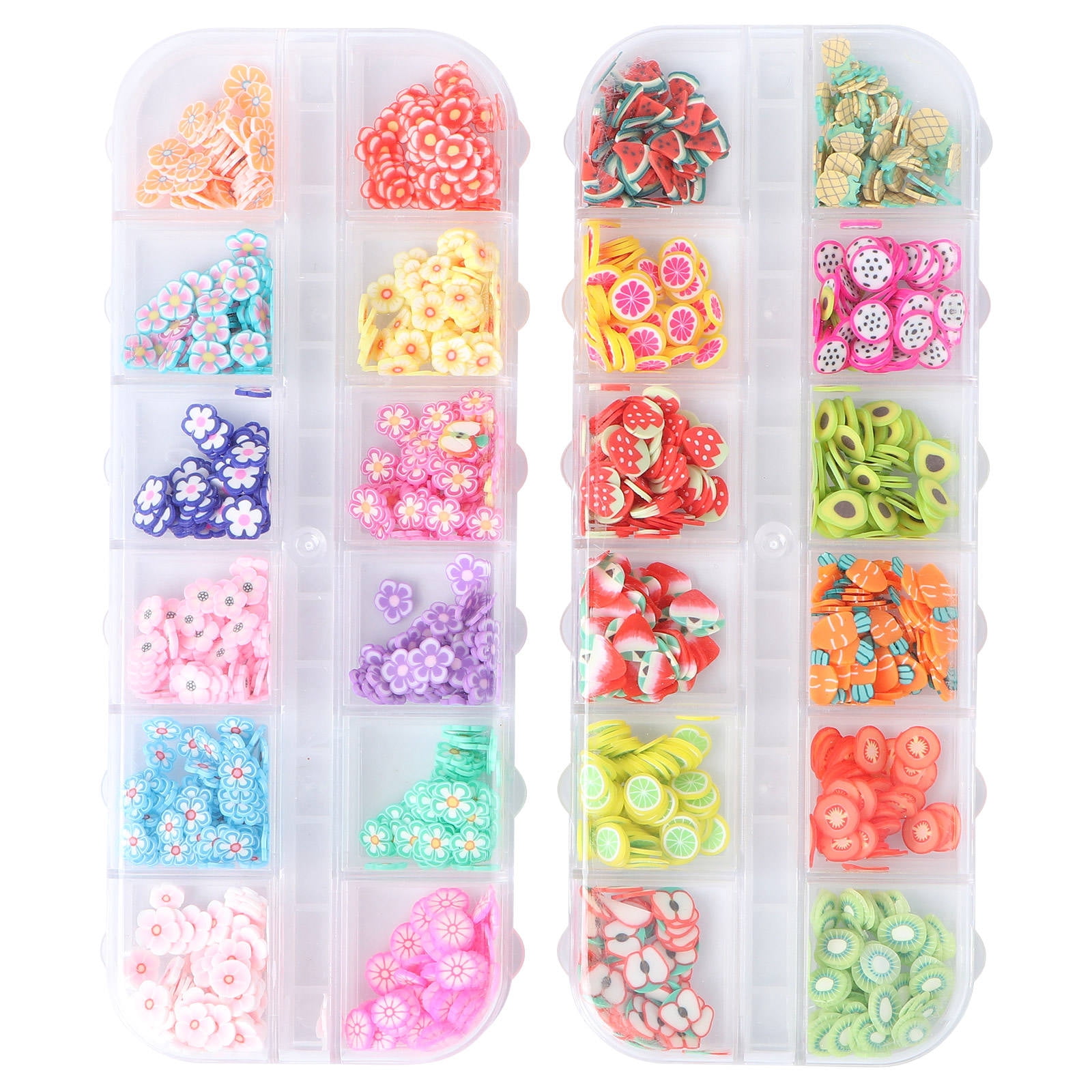 Milisten Manicure Charms Decorations 2 Boxes Assorted Color Flower ...