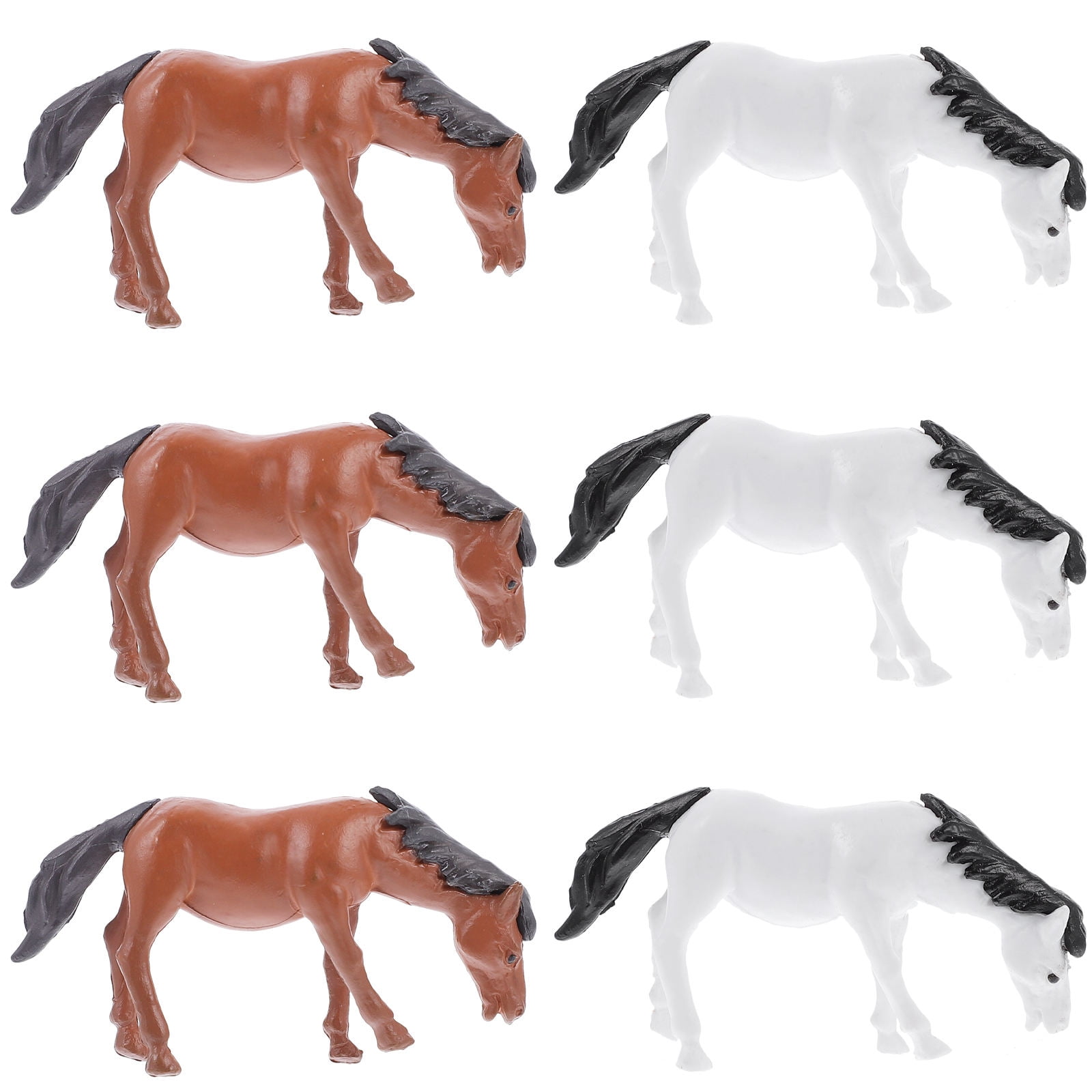 Milisten Mini Horse Moss Micro Landscape 6Pcs Figurines for Indoor ...