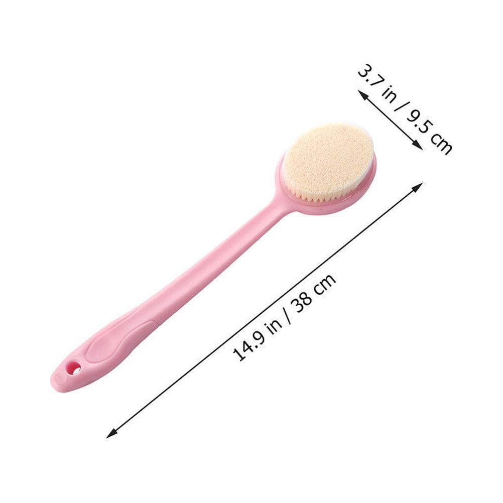 Milisten Pink 38x3.7in Back Shower Scrubber for Cleaning and Promoting ...