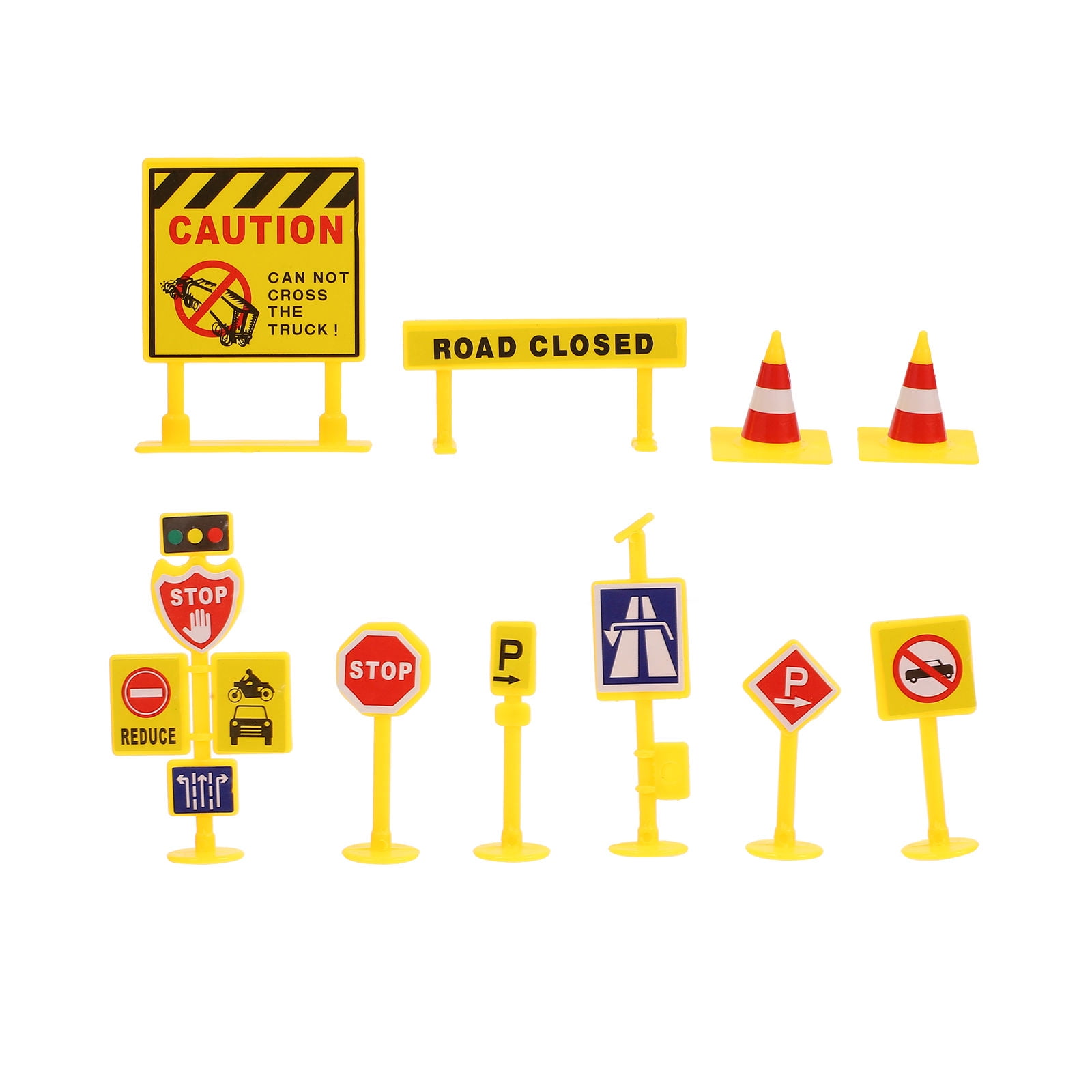 Milisten Plastic Road Signs Toys for Decoration Educational DIY ...