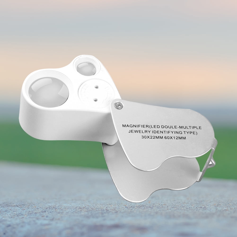 Milisten Portable LED Microscope with Lights for Jewelry 30X 60X ...