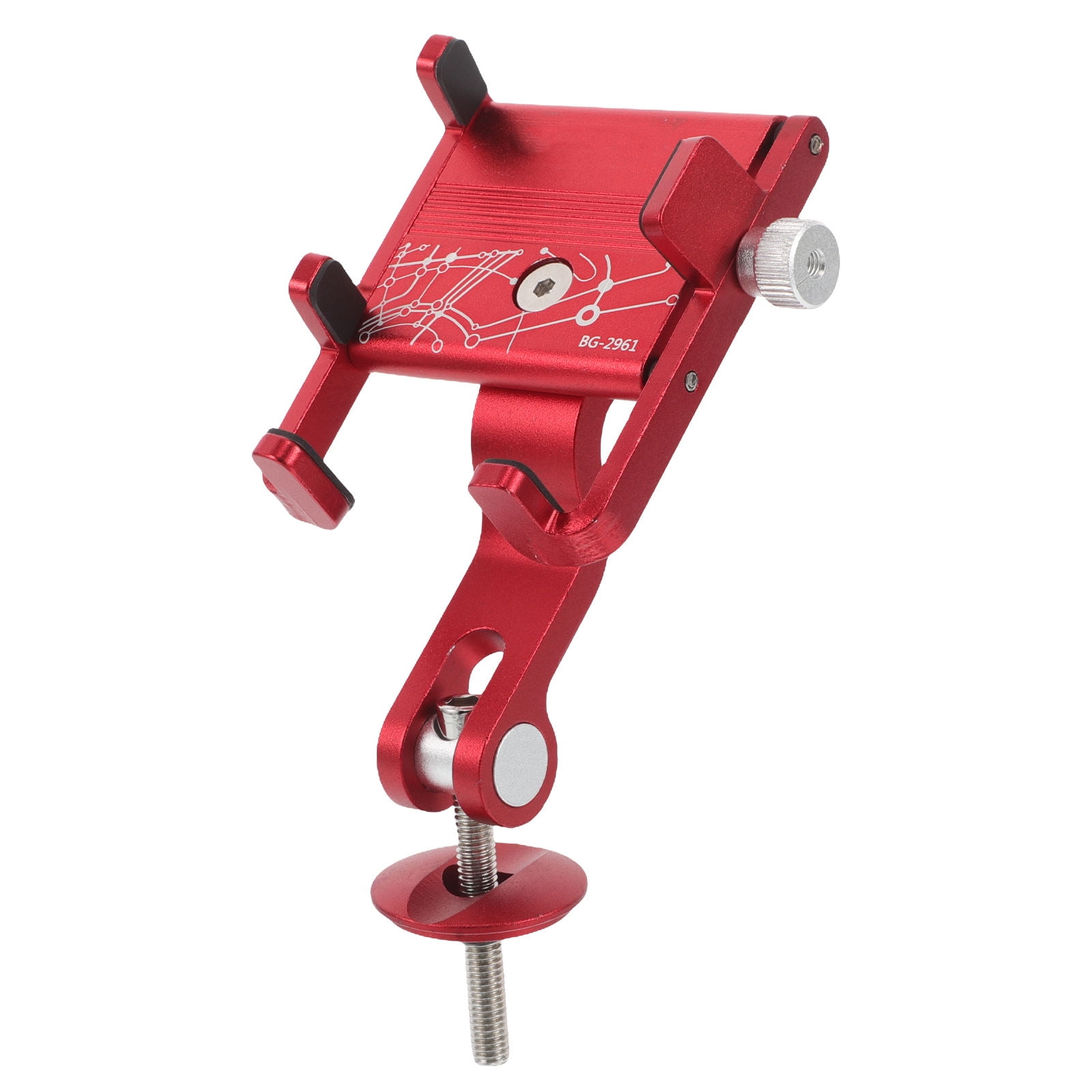 Milisten Red Aluminum Alloy Bike Phone Holder Mount for Handlebar with ...