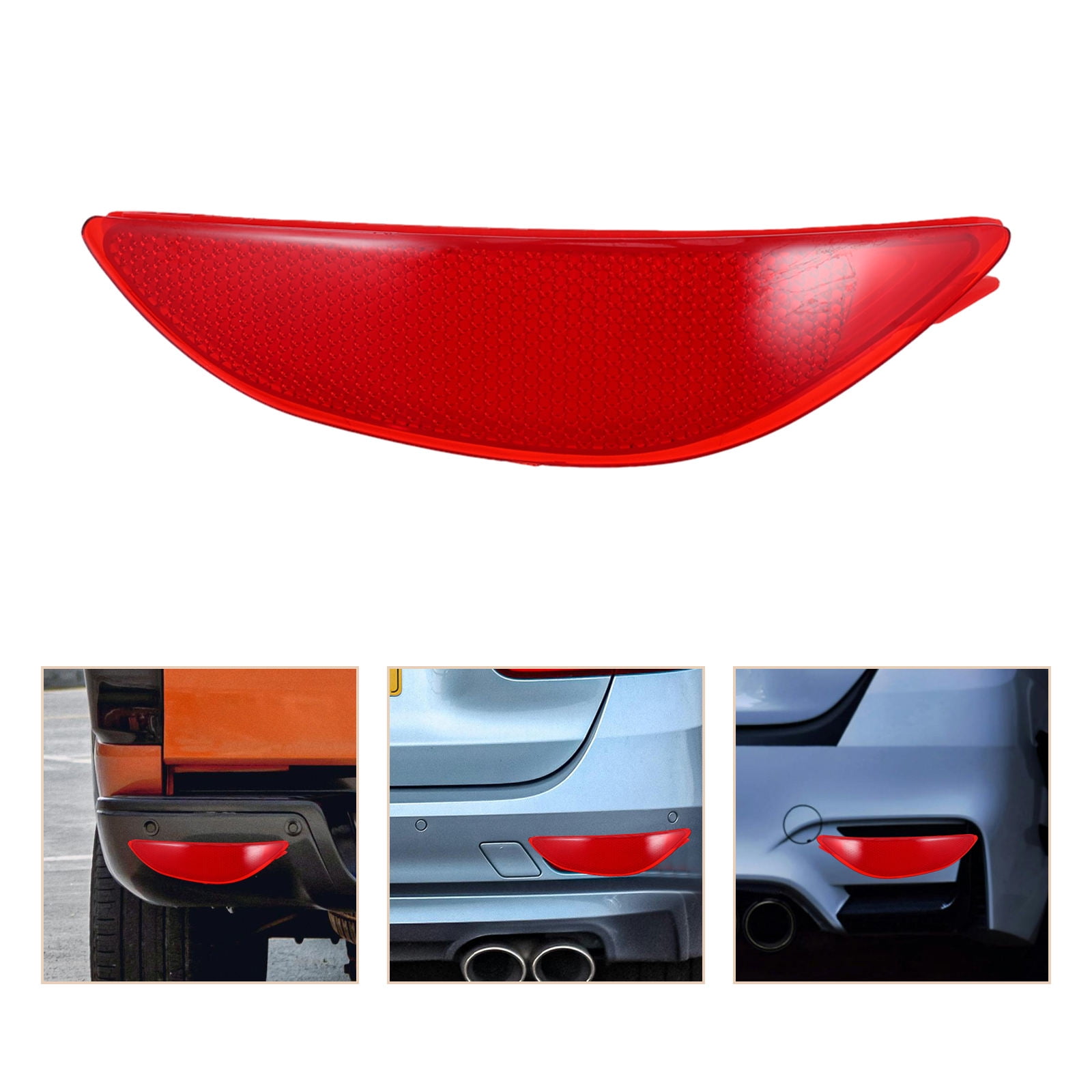 Milisten Red Rear Bumper Reflector for Cars ABS Material Easy ...
