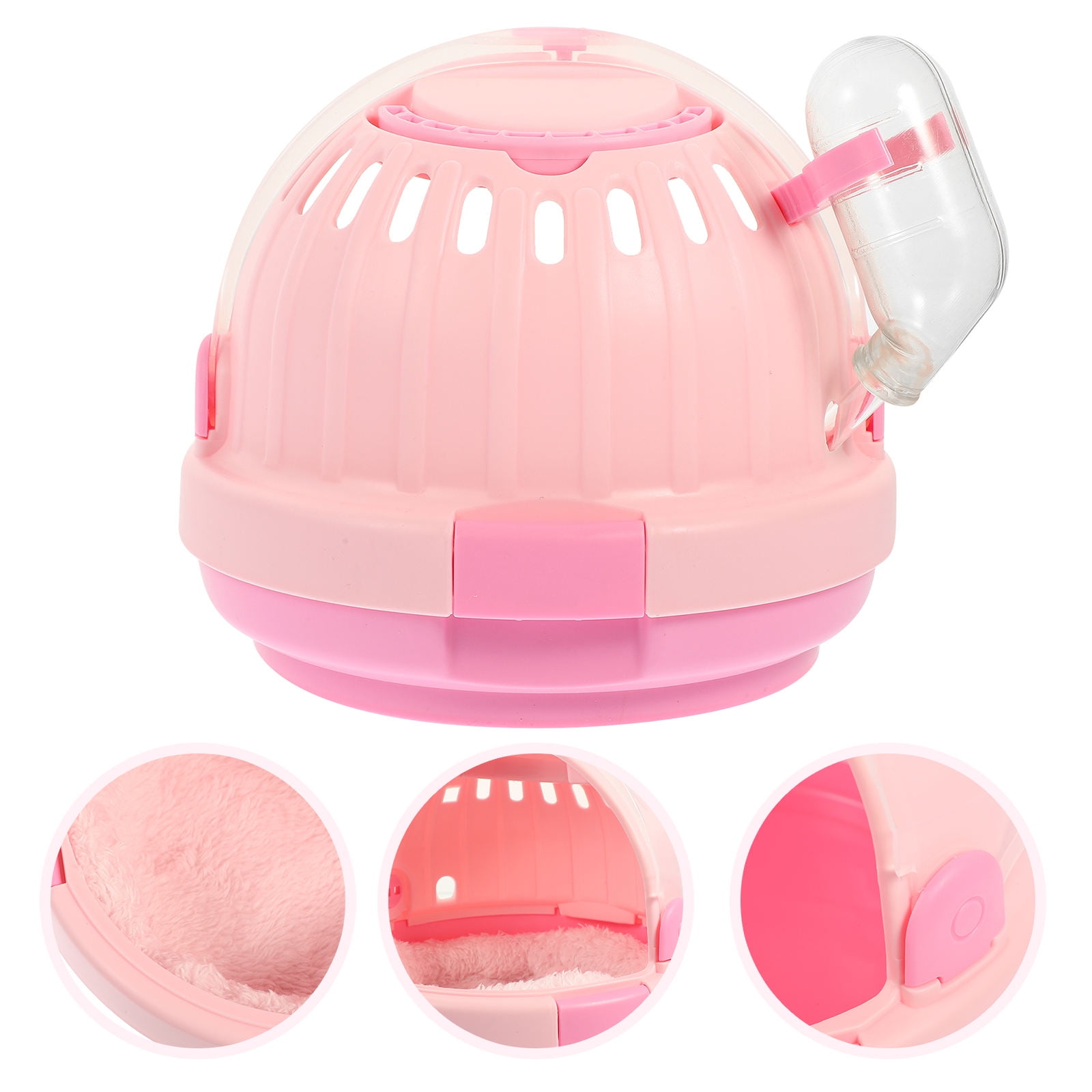 Milisten Reusable Pet Carrying Box Hamster Container Pink Portable UV ...