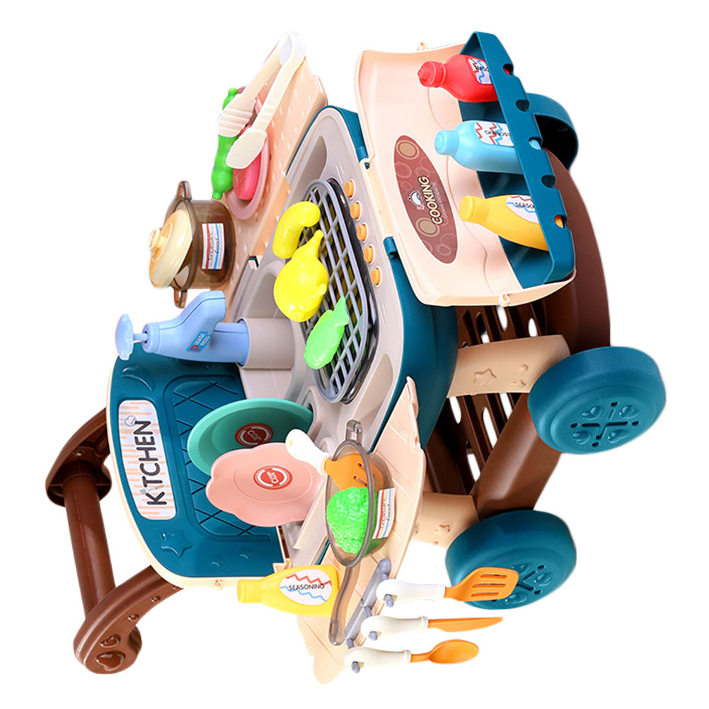 Milisten Shopping Cart Toy Children's Barbecue Cart Toy Girl Kitchen ...