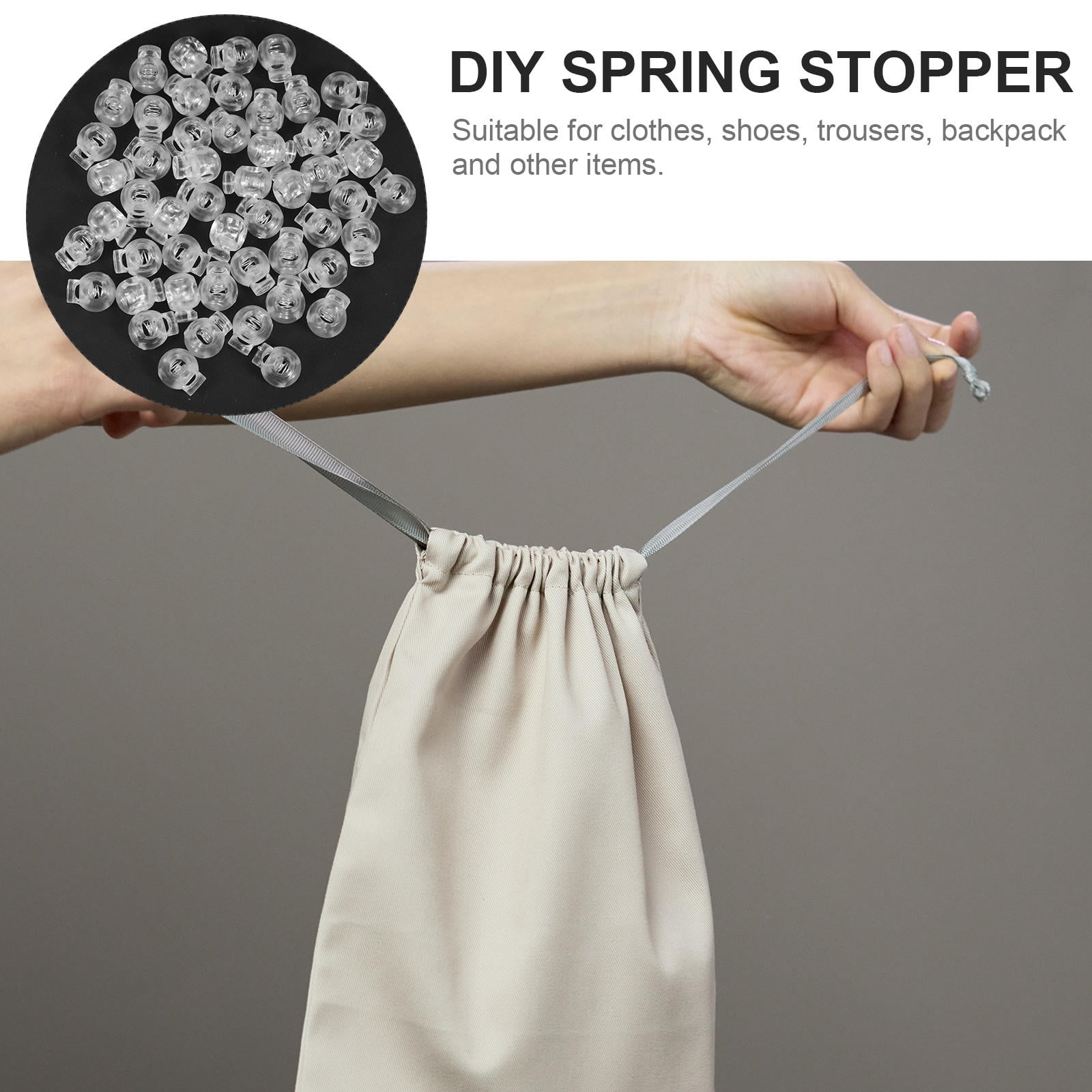 Milisten Spring Cord Lock for Backpack Sportswear Shoelace with ...