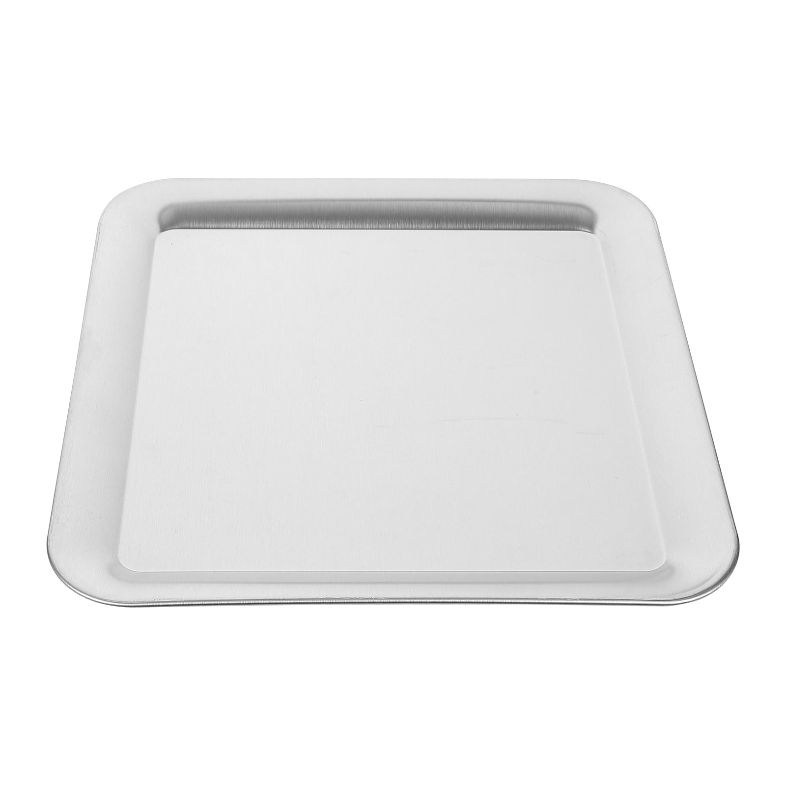 Milisten Stainless Steel Cake Square Plate Silver 1Pack For Food ...