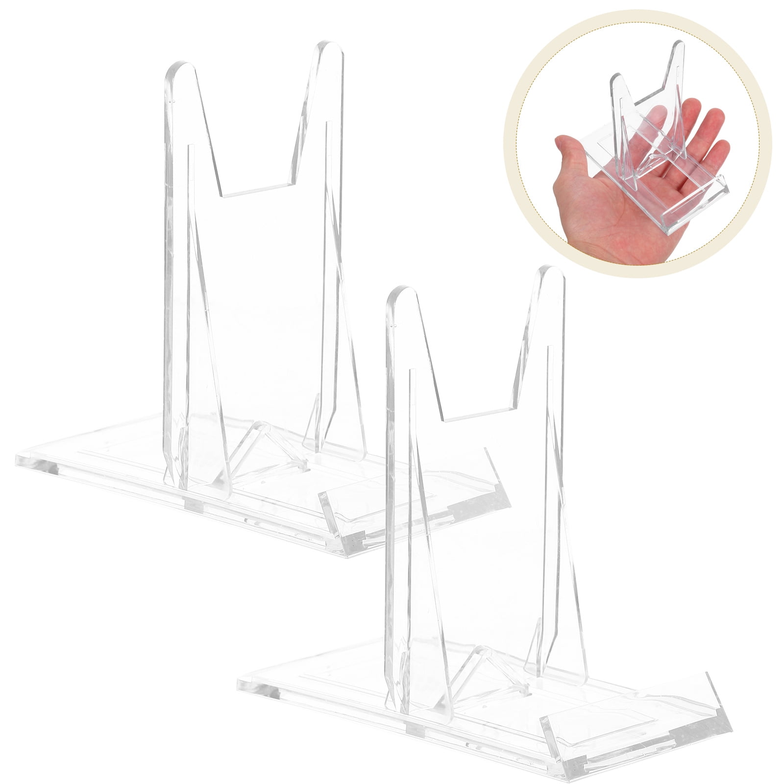 Milisten 12Pcs Transparent Easels for Home Wide Adjustable Plastic ...