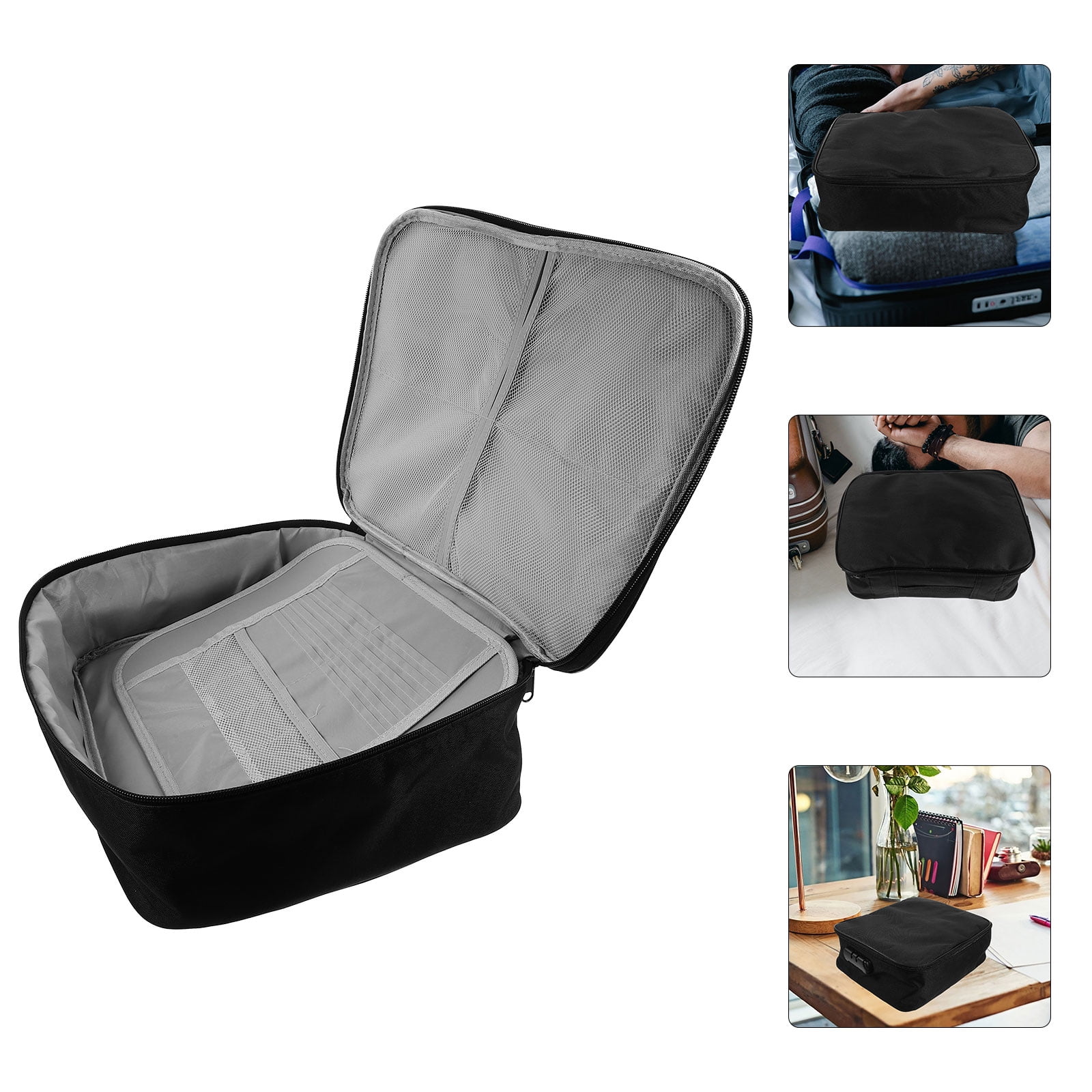 Milisten Oxford Cloth Document Storage Box with Password Lock for Safe ...