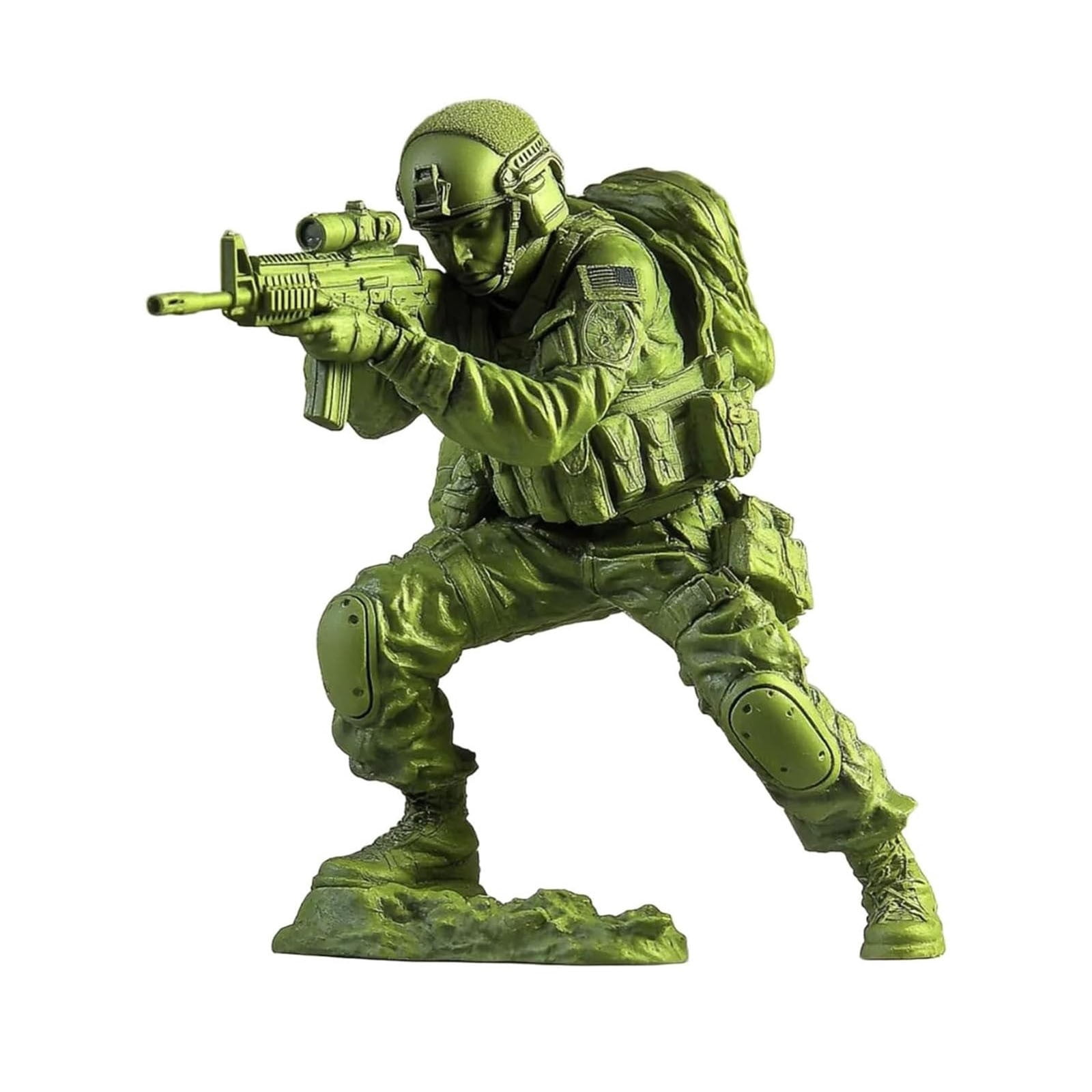 Military Action Figure Detailed Green Soldier with Rifle, Perfect for ...