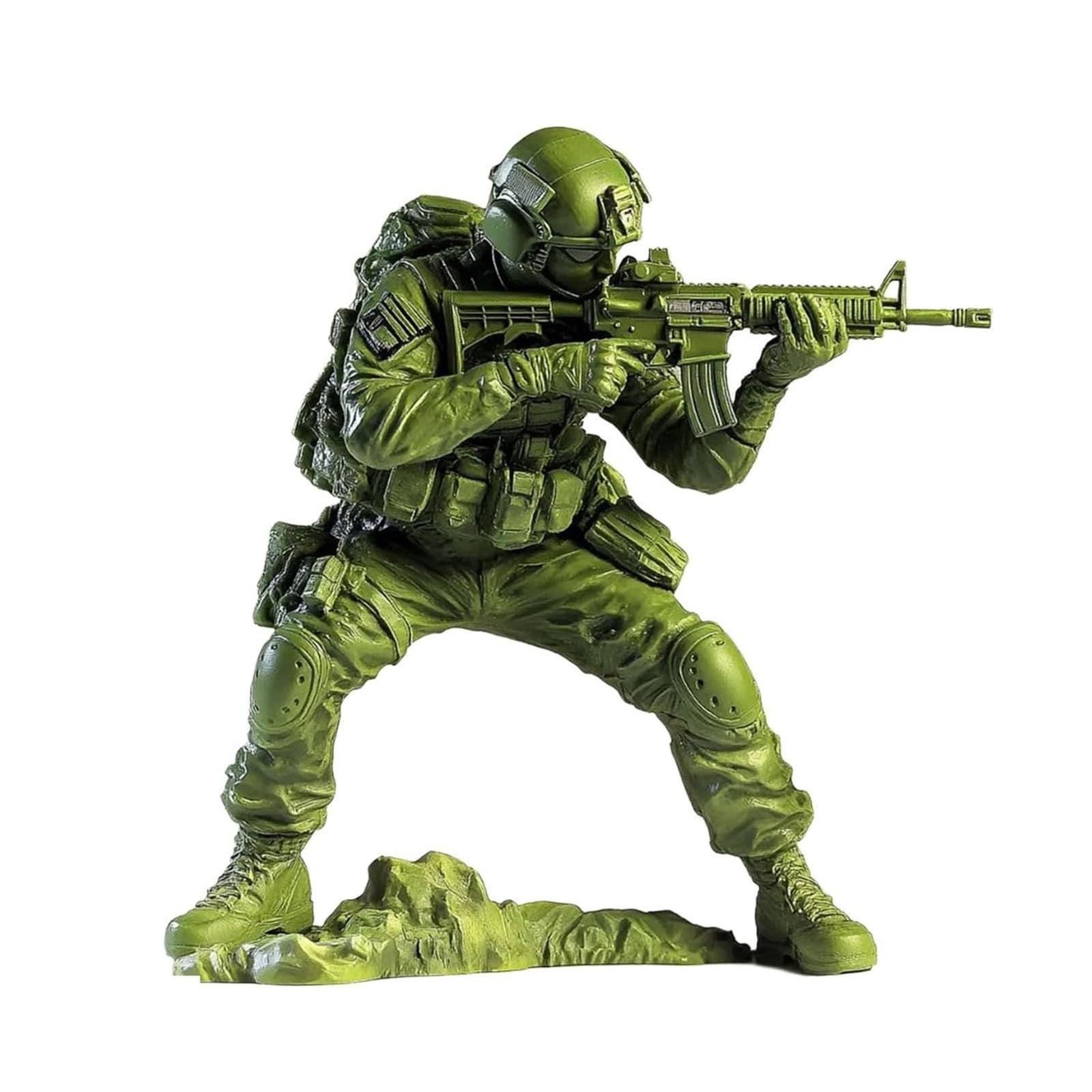 Military Action Figure Detailed Green Soldier with Rifle, Perfect for ...