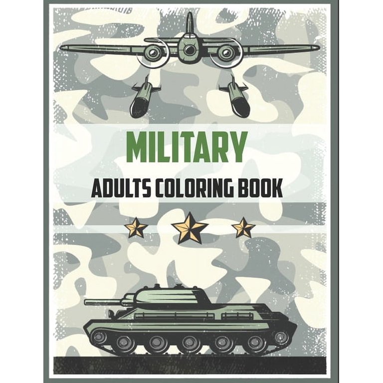 adult military coloring book