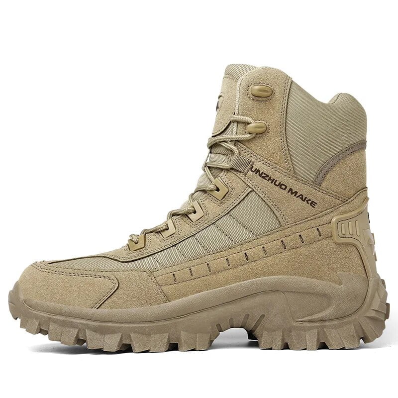 Military Ankle Boots Man Outdoor Leather Tactical Combat Man Boots Army ...