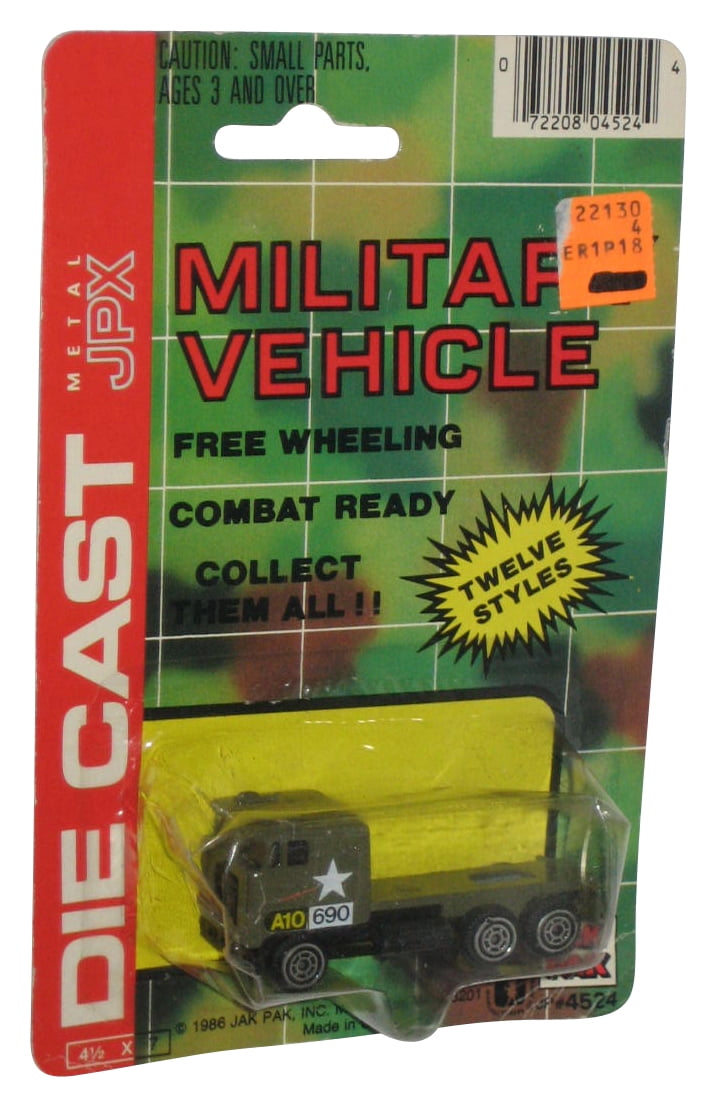 Military Army JPX (1986) Jak Pak Die-Cast Metal Mini Toy Vehicle ...