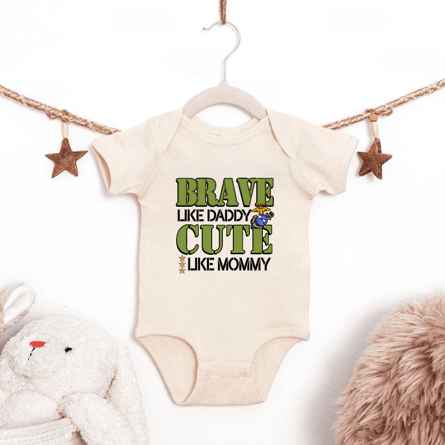 Military Baby Bodysuit, Brave Like Daddy Infant Outfit, Newborn Gift ...