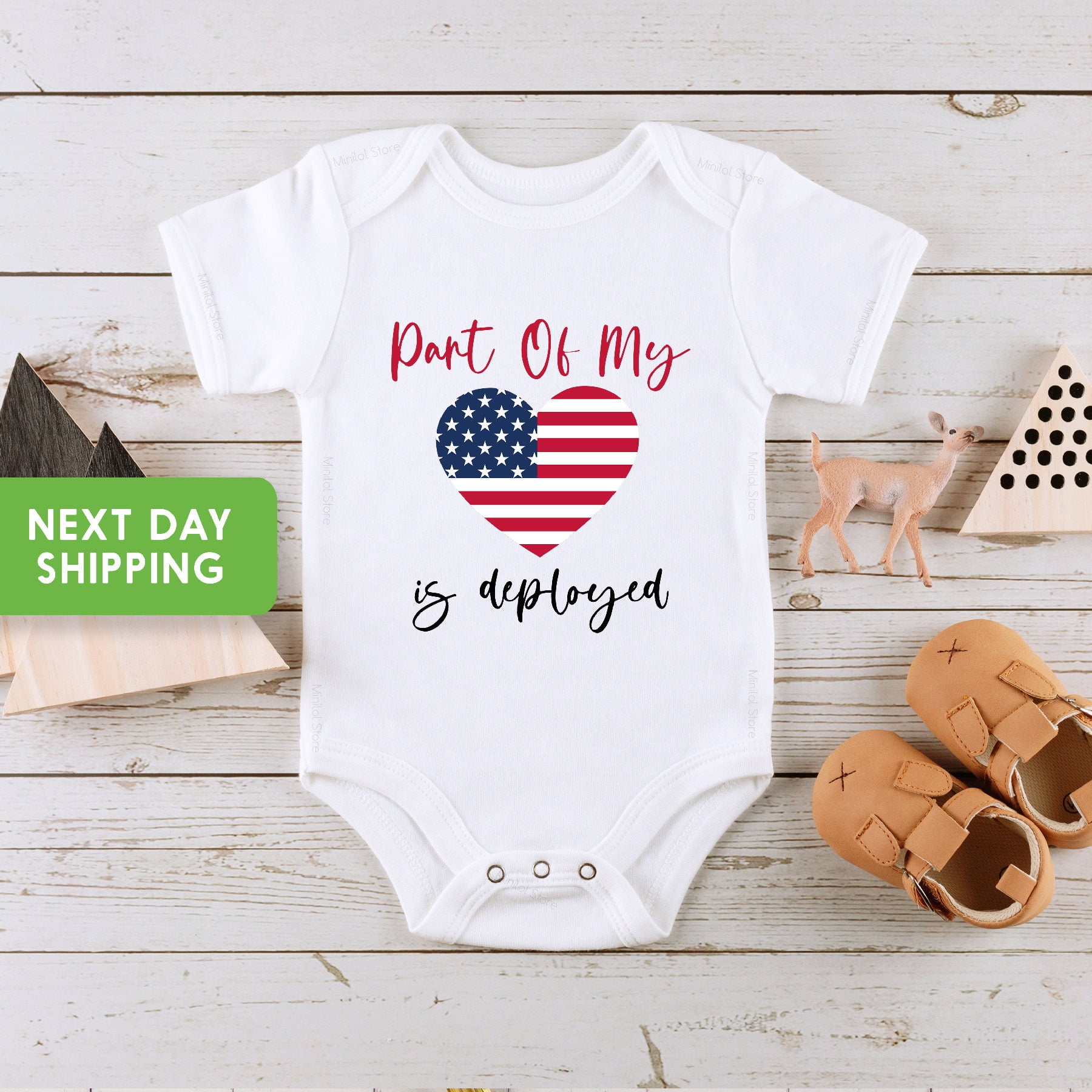 Military Baby Onesie Memorial Day Shirt, Made In America, Military Homecoming, Military ...