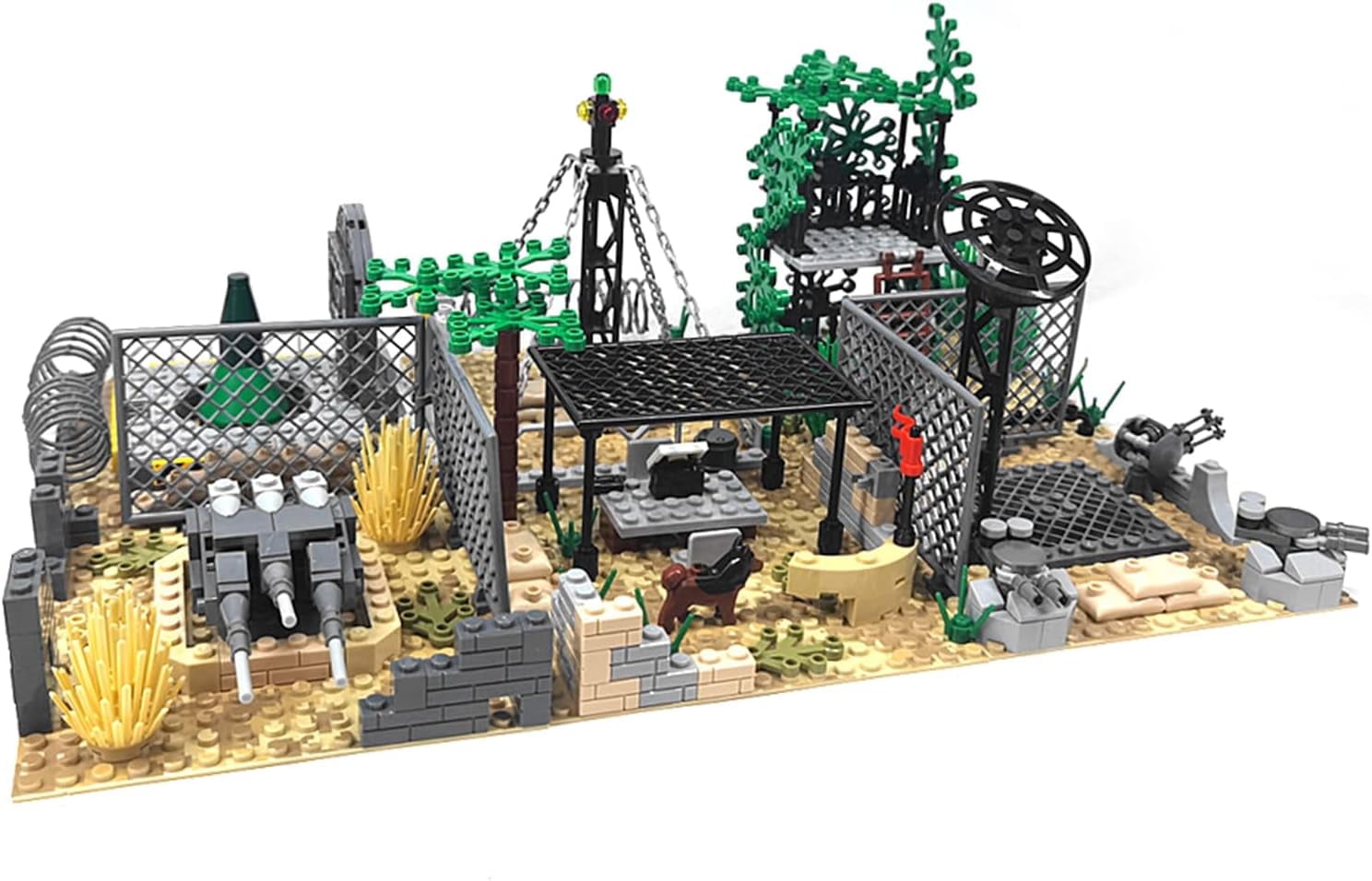 Military Base 6 Building Blocks Set, WW2 Desert Army Base Building Toys ...