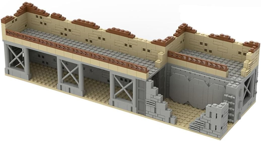 Military Base Building Blocks, 521PCS Military Ruins Base Model DIY WW2 ...