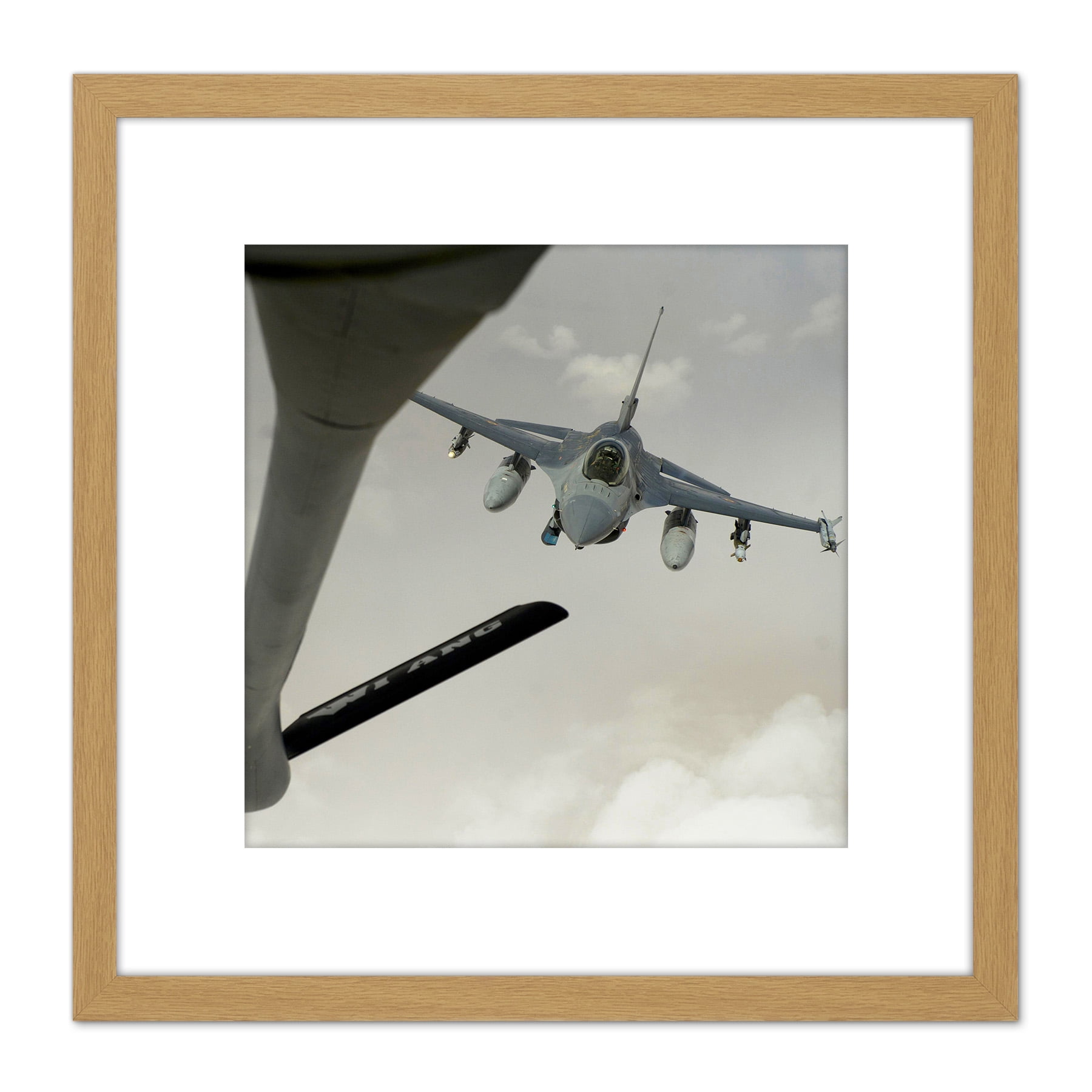 Military Belgium F-16 Fighting Falcon Refuelling Photo 8X8 Inch Square ...