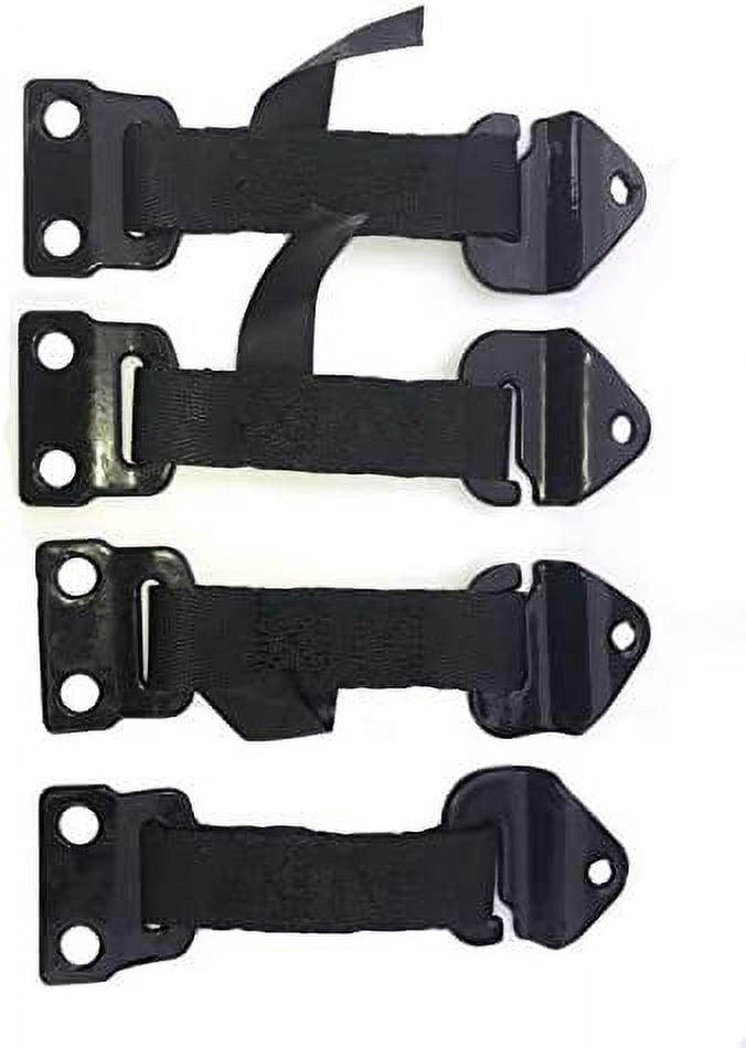 Military Black Door Limiter Straps - Black, Set Of 4 - Hard Doors Or ...