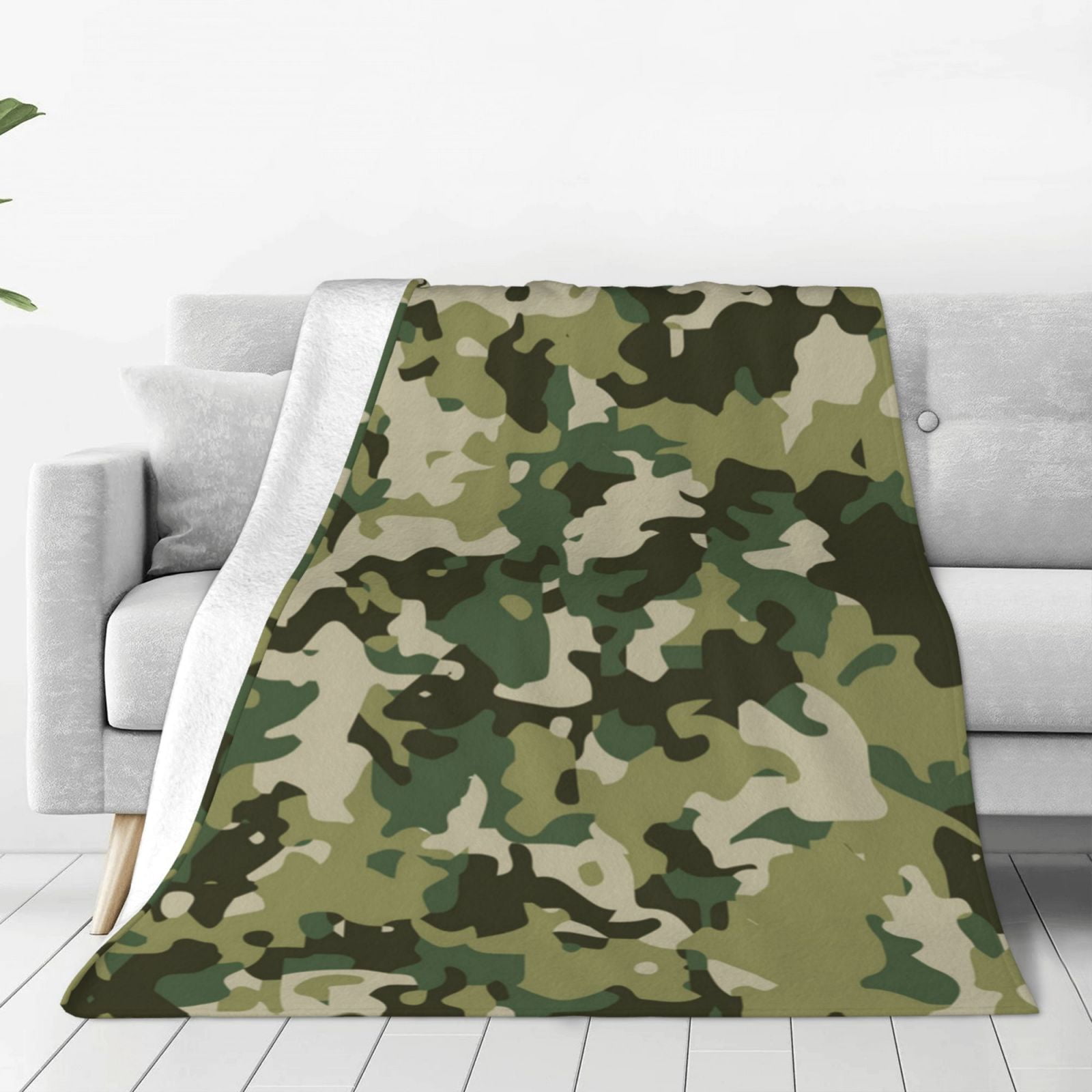 Military Camouflage Green Camo Throw Blanket Super Soft Lightweight ...