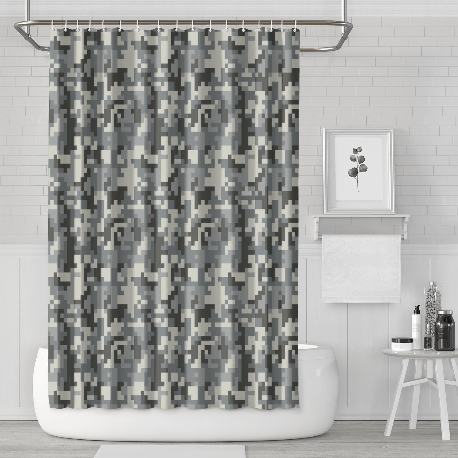 Military Camouflage Shower Curtain Featuring Tactical Army Jungle ...